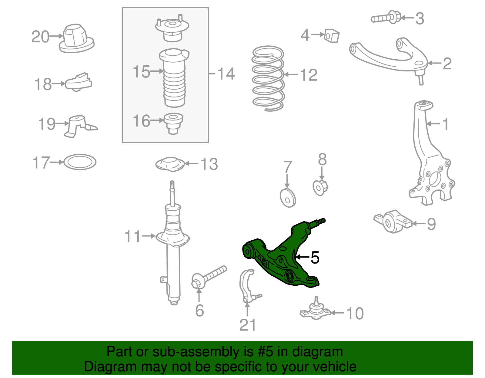 2006-2020 Lexus Front Left Driver Side Suspension Upper Control Arm ...