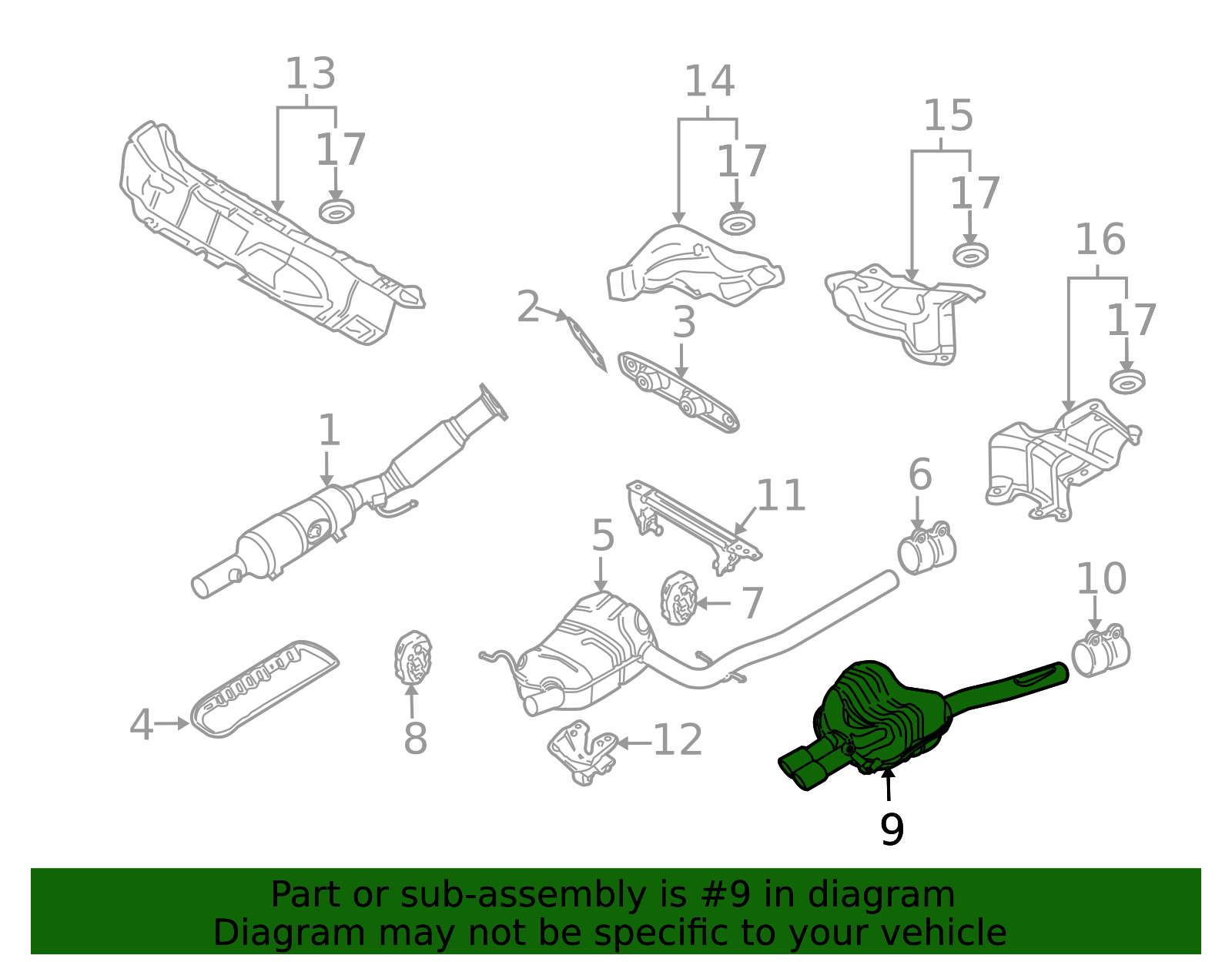 2005-2014 Volkswagen Jetta Resonator & Pipe 1K5-253-609-AE | VW Direct ...