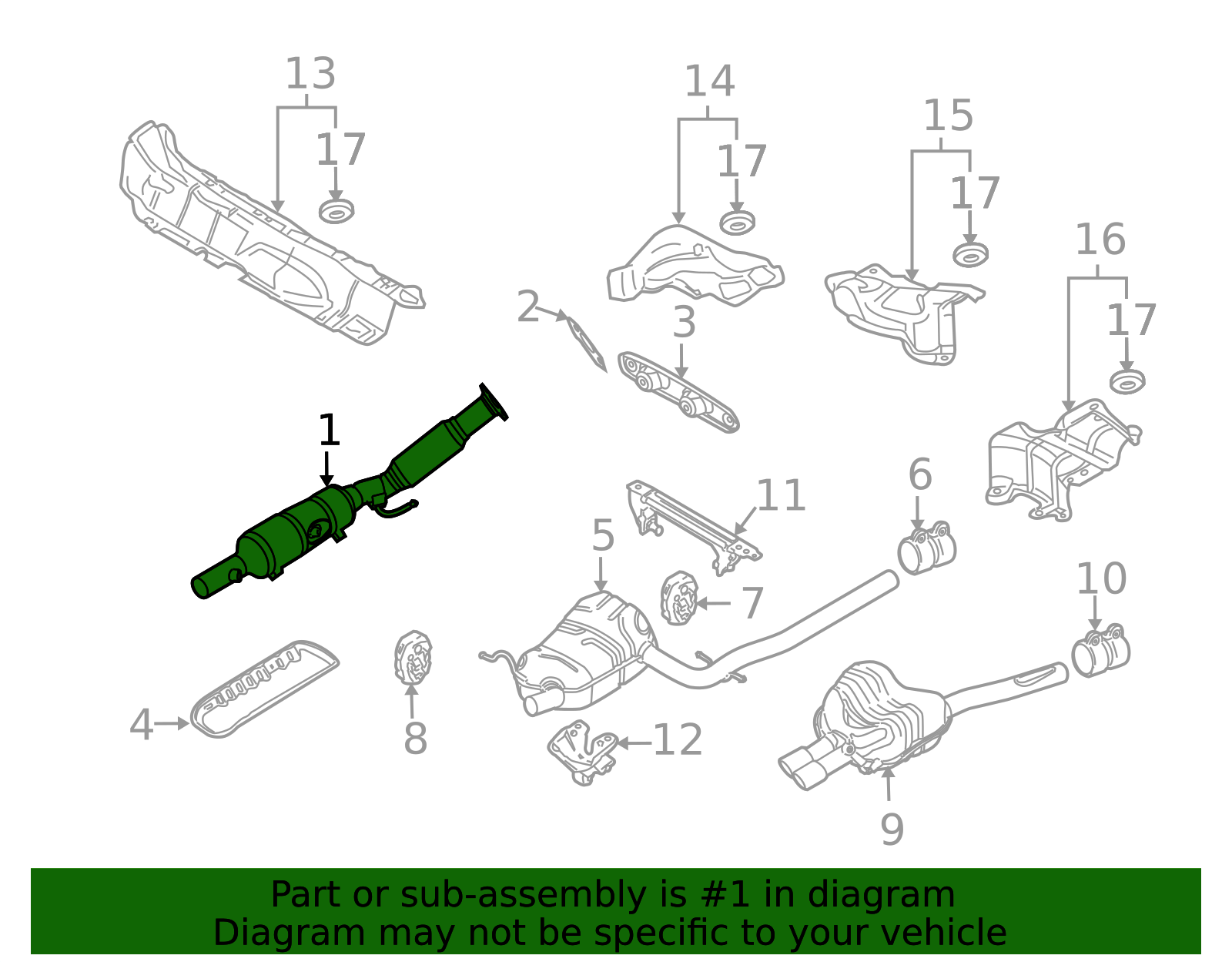 5C0-253-059-AM - Catalytic Converter Wolfsburg Parts Direct