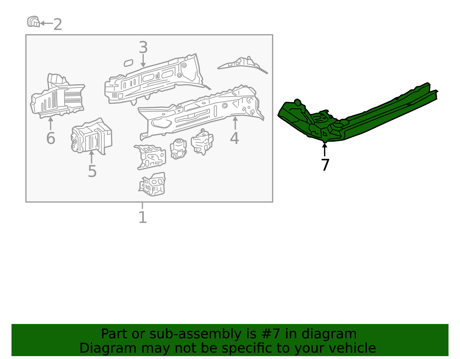 57017-0R020 - 2019-2024 Toyota - Rear Rail | Nucar Toyota of North ...