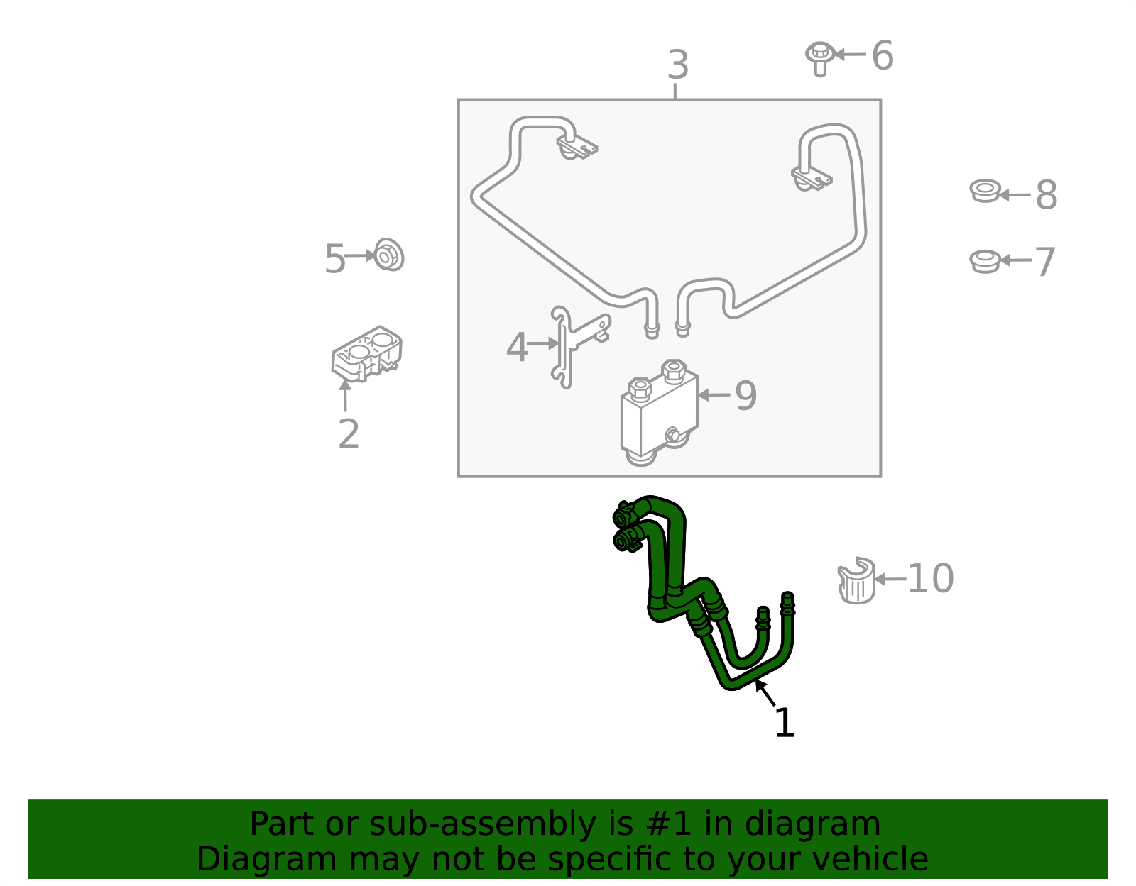 Automatic Transmission Oil Cooler Hose Assembly | AG1Z-7R081-F | Walls ...