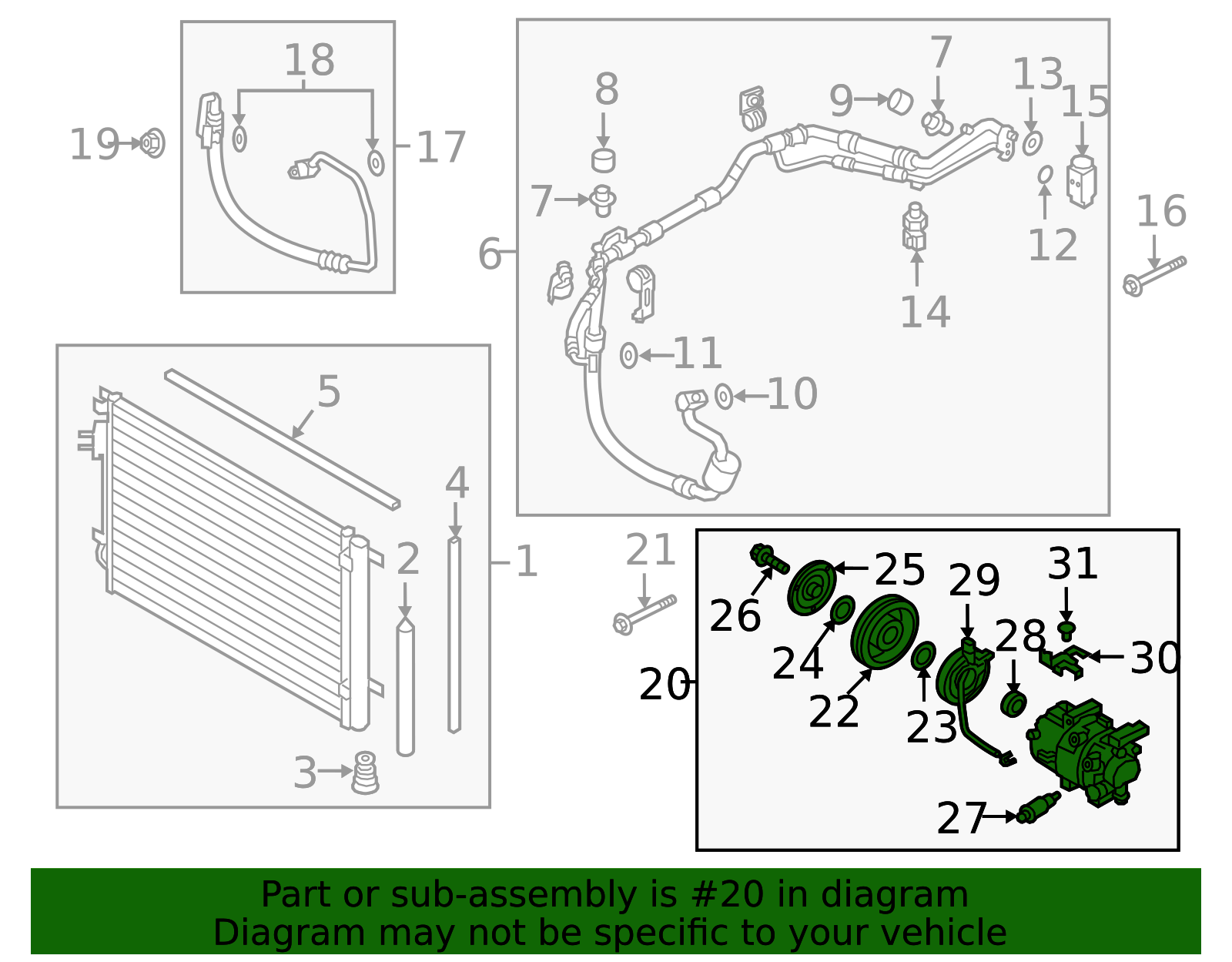 2020-2022 Hyundai Accent Compressor Assembly 97701-H9200 | OEM Parts Online