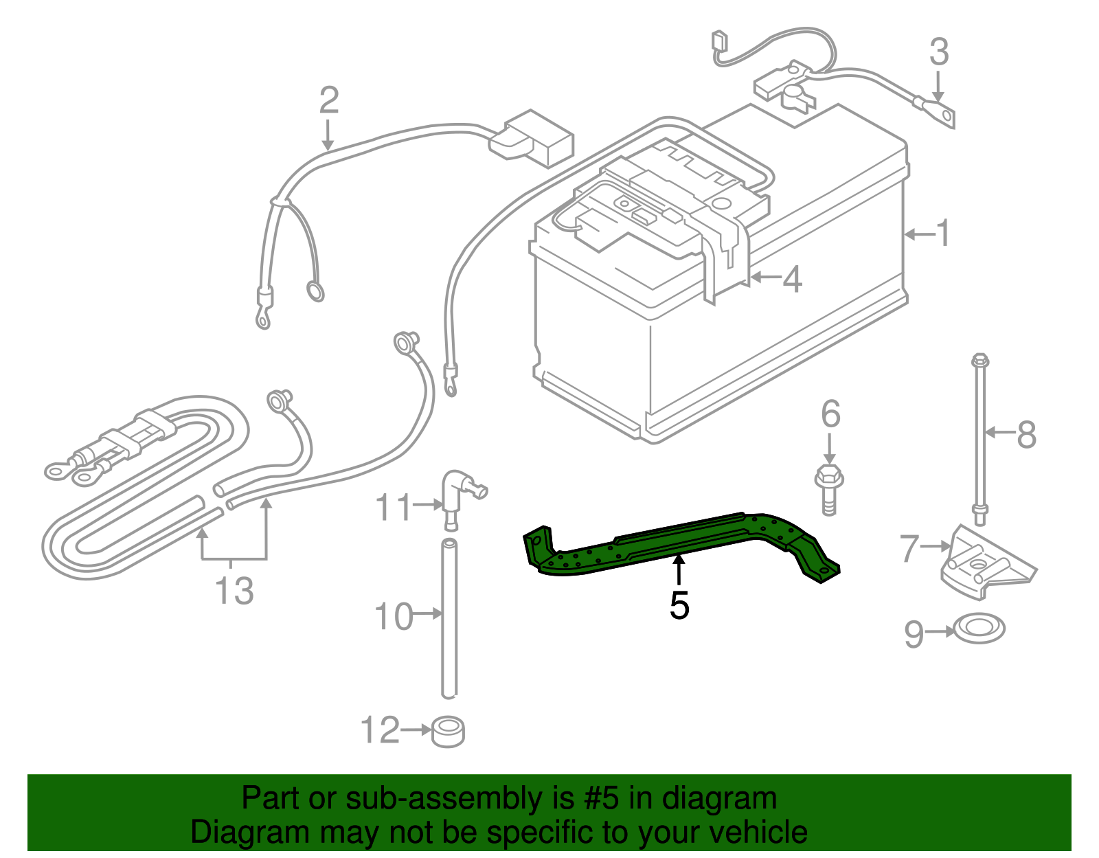 61-21-7-549-425 - Battery Holder - 2006-2013 BMW | BMW Parts Exchange