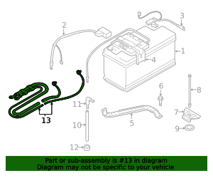 2006-2013 BMW Positive Cable 61-12-9-125-036 | BMW Parts Universe