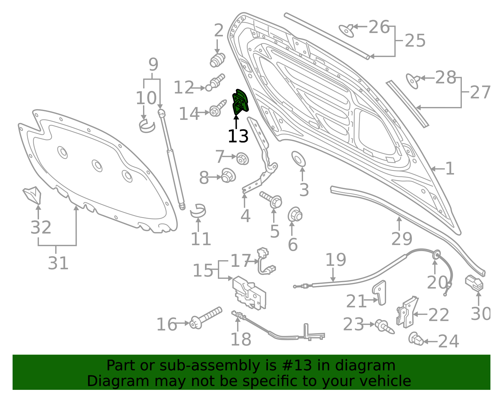 2015-2021 Volkswagen Safety Catch 5G0-823-186-B | OEM Parts Online