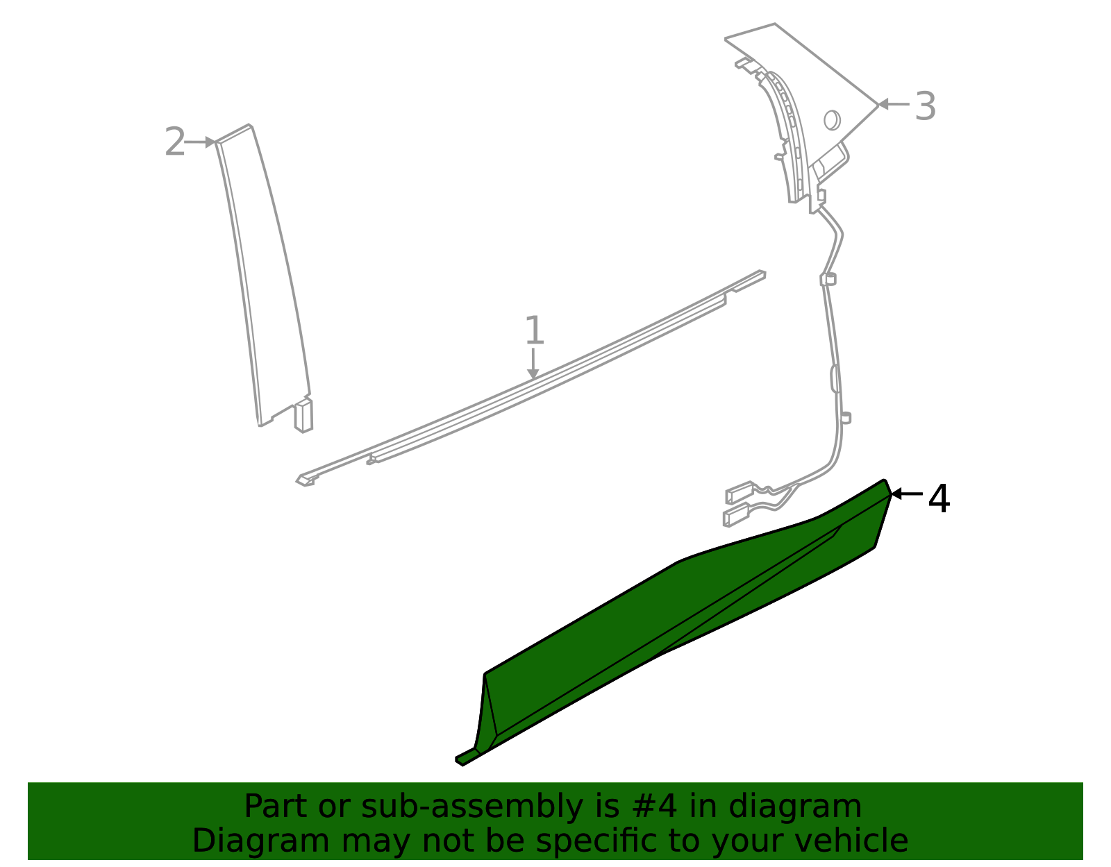 LJ8Z-5825557-CA - 2023-2024 Ford Mustang Mach-E - Lower Molding | My ...