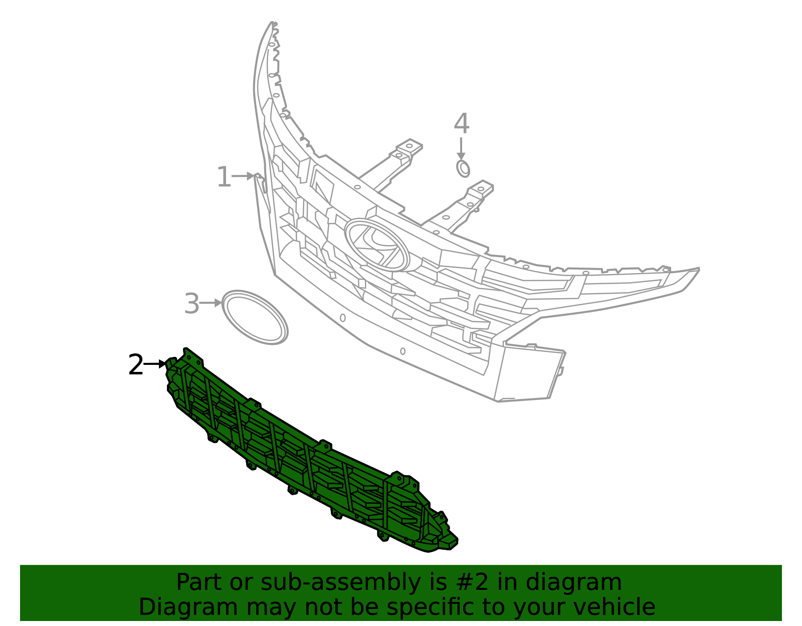 Hyundai - 86531-K5000 - Lower Grille - 2022-2024 Hyundai Santa Cruz ...