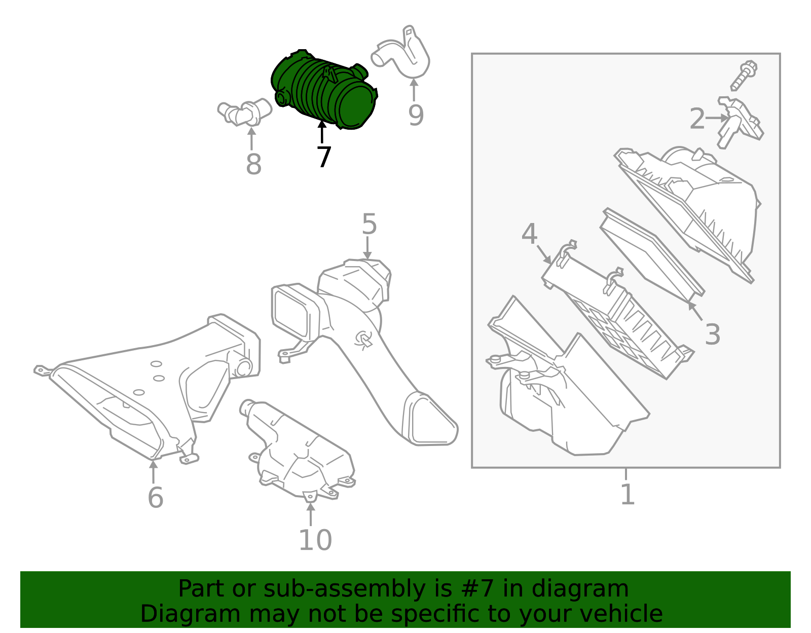 2008-2013 Toyota Highlander - Air Hose 17881-0P100 | Sparks Parts