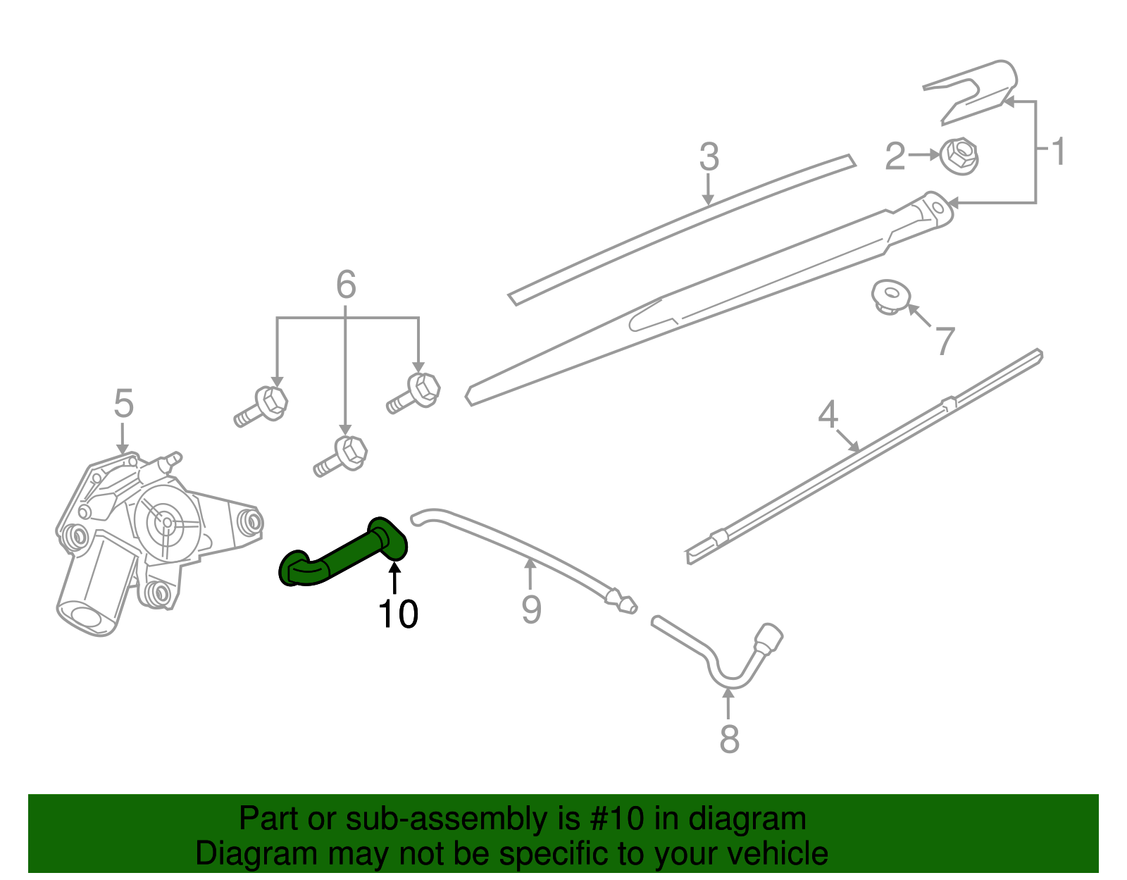 2014-2020 Nissan Rogue Washer Hose 28975-4BA2C | Bill Kay Nissan Parts