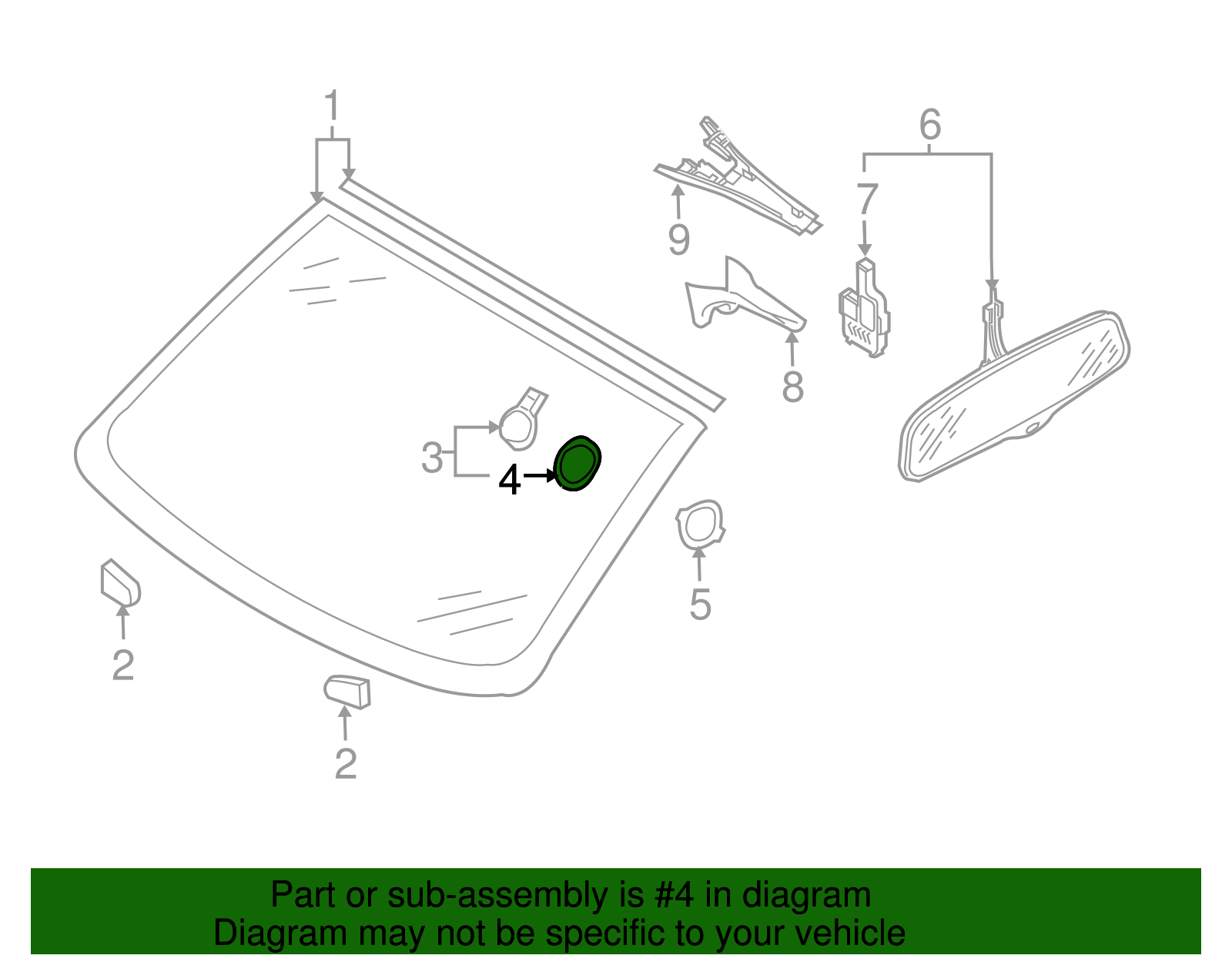 4E0-955-609 - Rain Sensor Adhesive Kit 2007-2015 Audi | Audi OEM Parts Guy