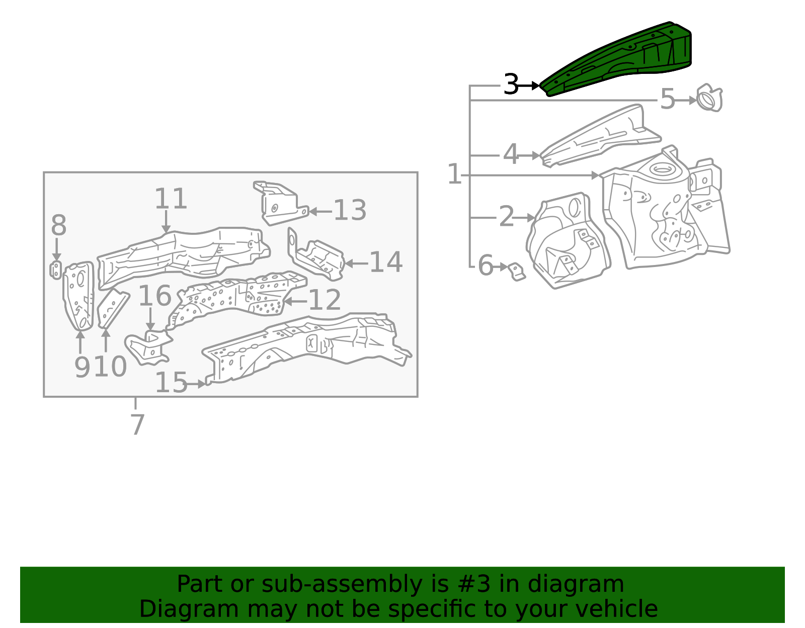 1996-2000 Toyota RAV4 Upper Rail 53731-42010 | MotorMotor