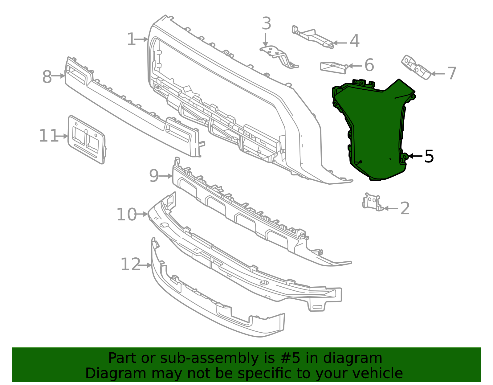 2025 Toyota 4Runner Extension, Front Bumper 52112-35913 | MotorMotor
