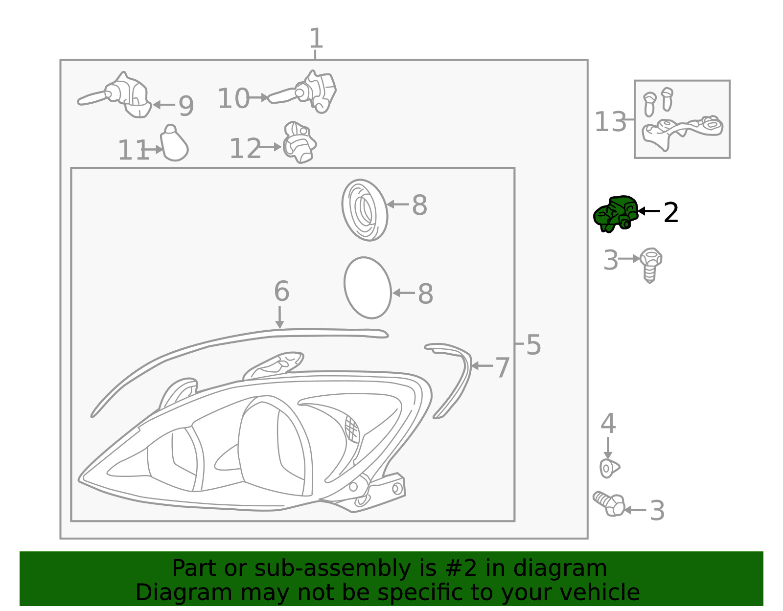 53271-44010 - Bracket, Headlamp Mounting 2001-2018 Toyota | Longo ...