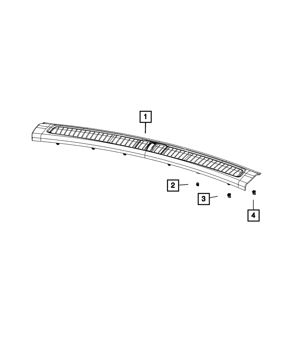 2022-2023 Jeep Wagoneer Lift-Gate Scuff Plate 6VF05TX7AF | My Mopar Parts