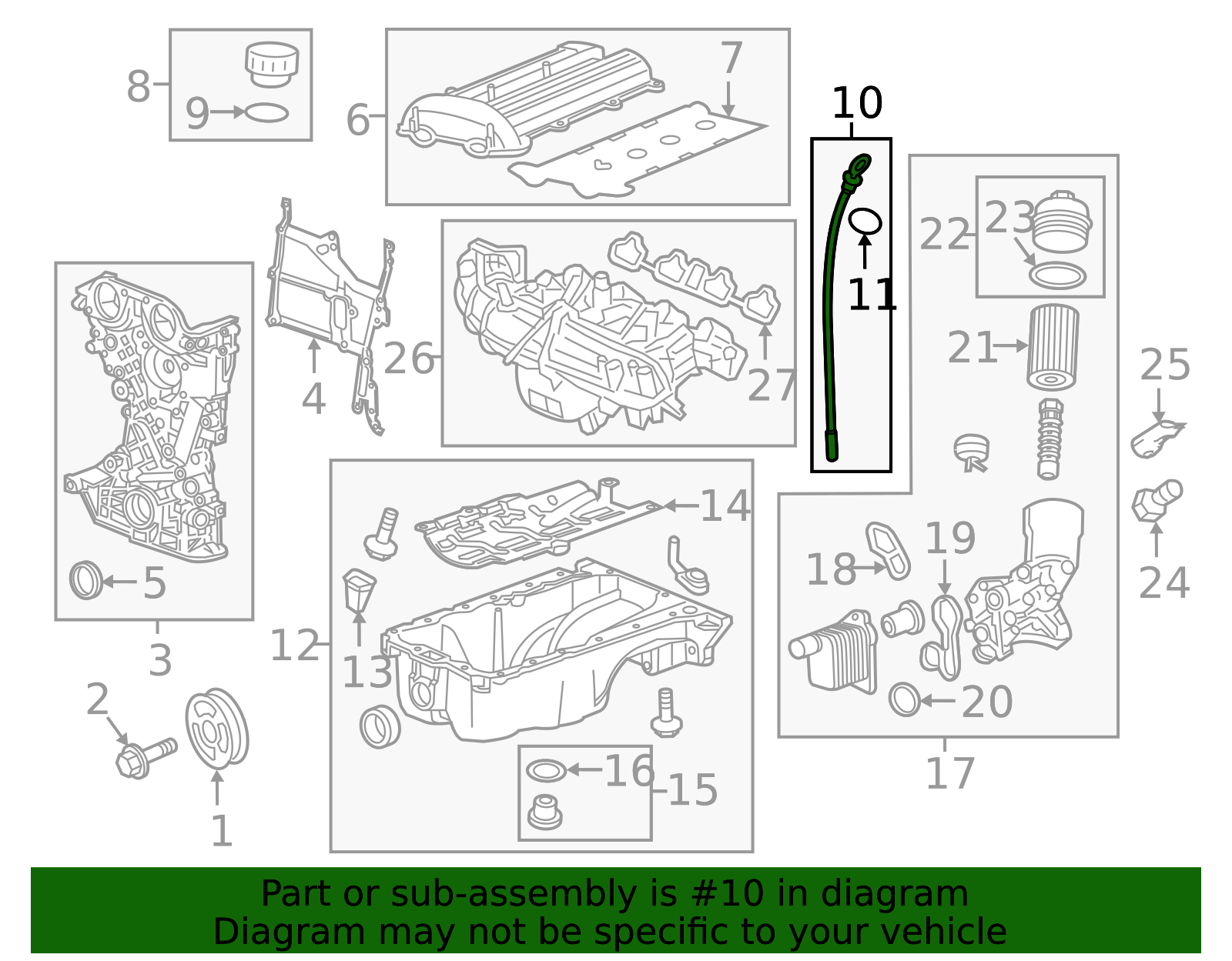 2011-2021 GM Engine Oil Dipstick 55574244 GM | GMPartsDirect.com