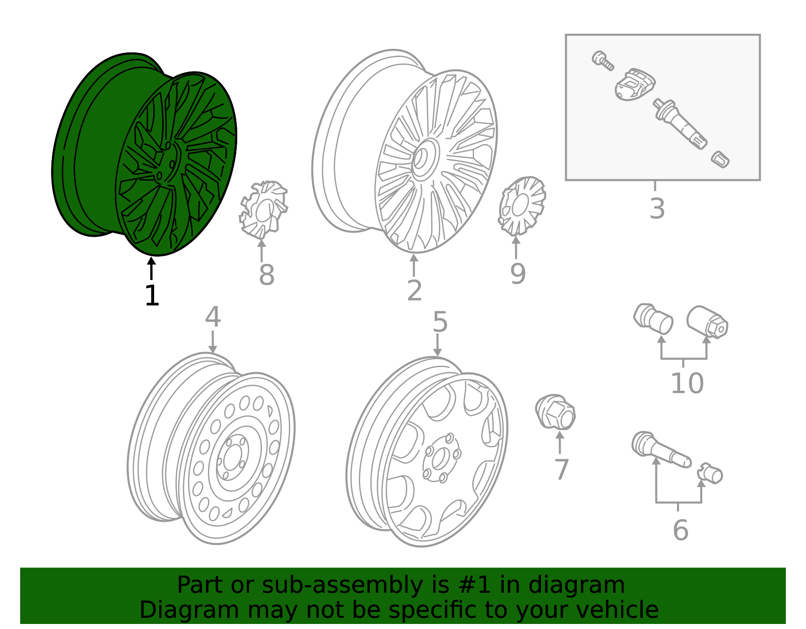 MC5Z-1007-A - Wheel Assembly 2021-2025 Lincoln Aviator | Big 3 Auto Parts