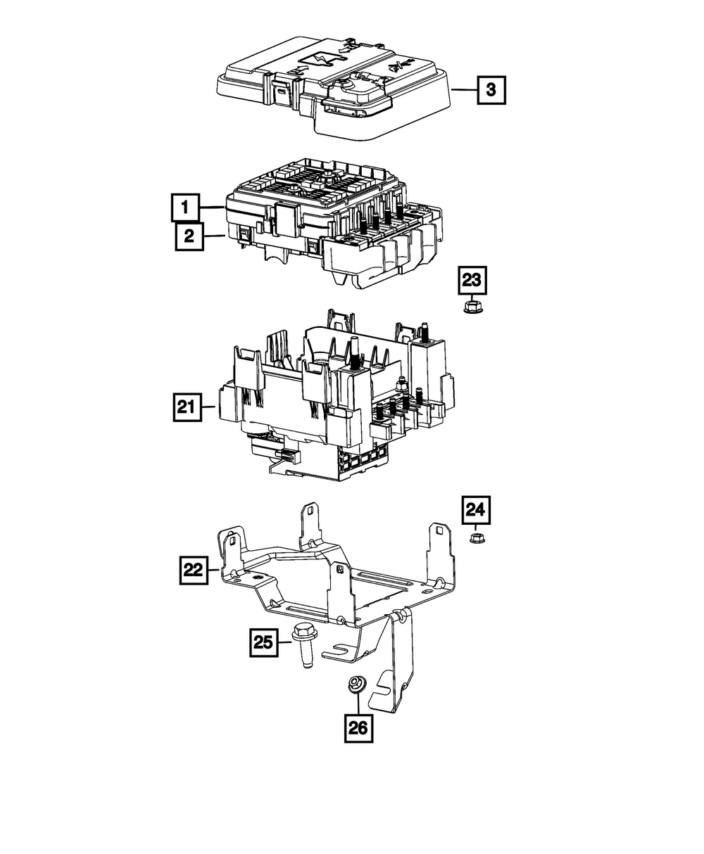 2025 Jeep Wagoneer S Powertrain Control Module Bracket 68574643AB ...