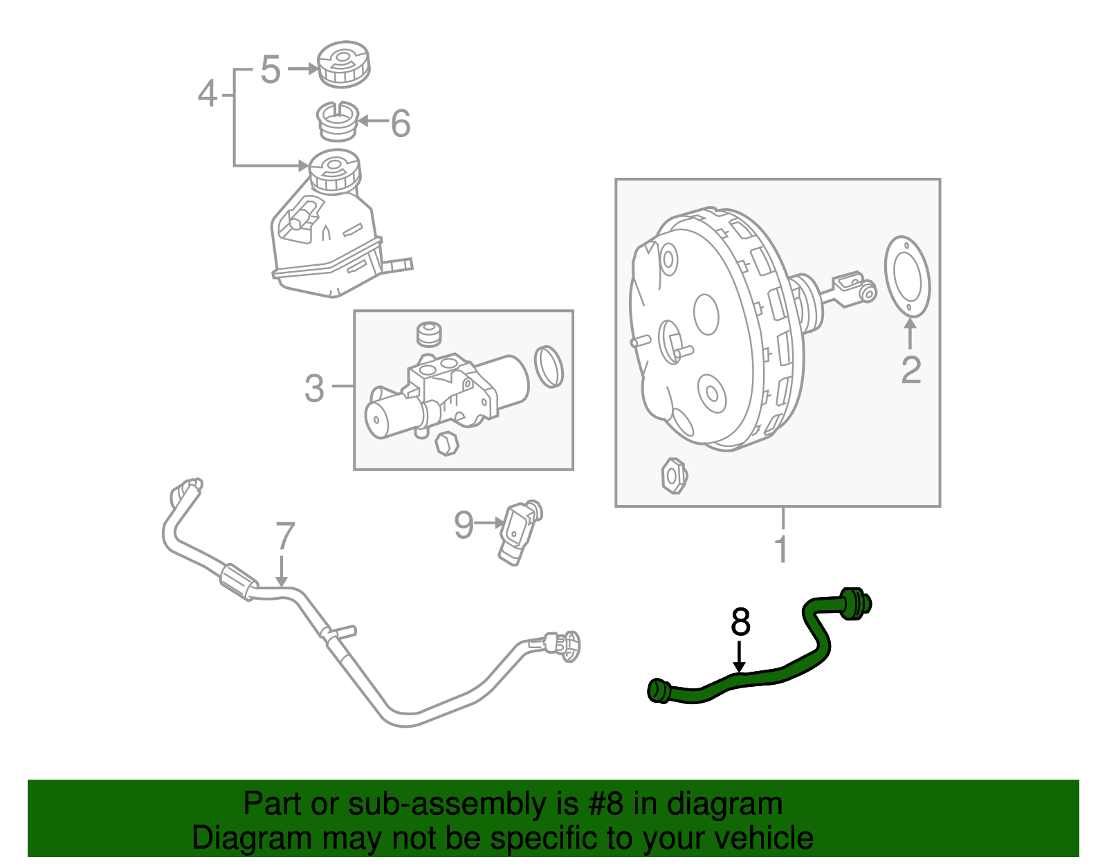 2124304329 - Mercedes-Benz Vacuum Hose 2010-2011 Mercedes-Benz ...
