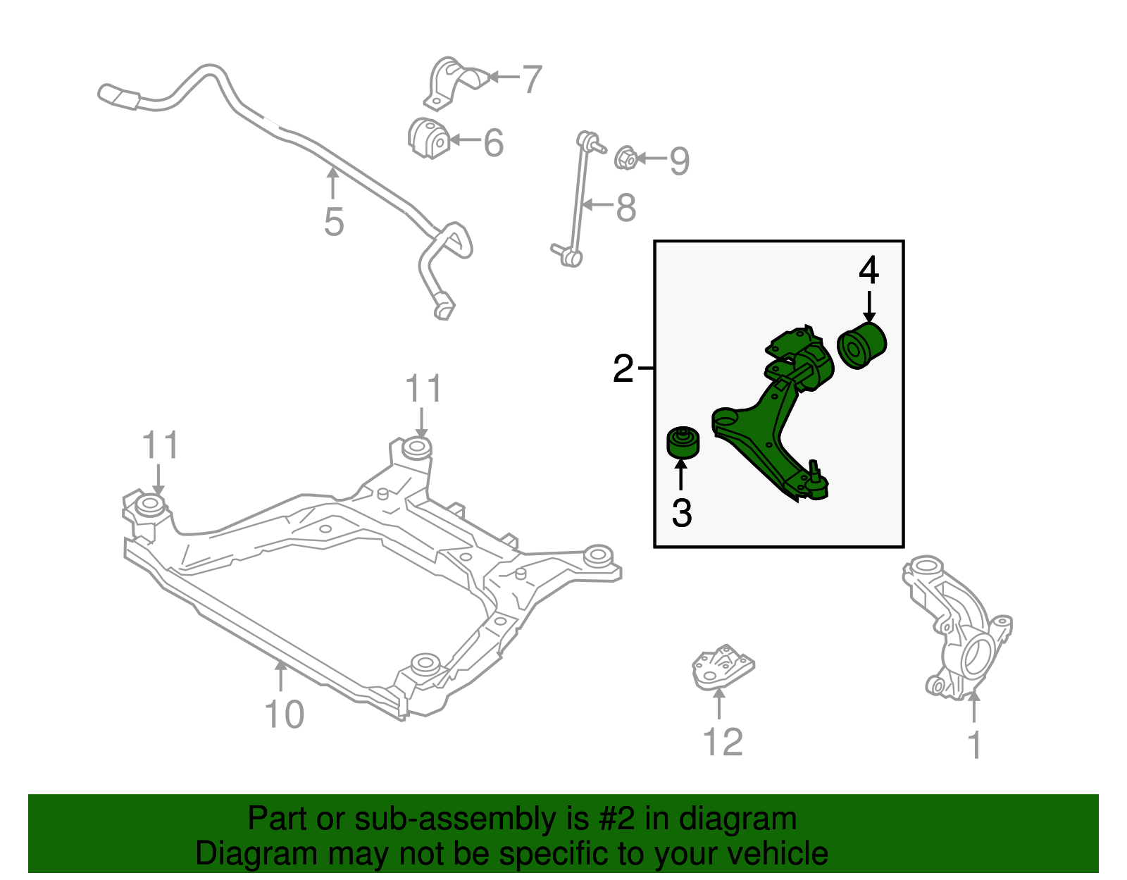 2010-2017 Volvo XC60 Lower Control Arm 31317665 | OEM Parts Online