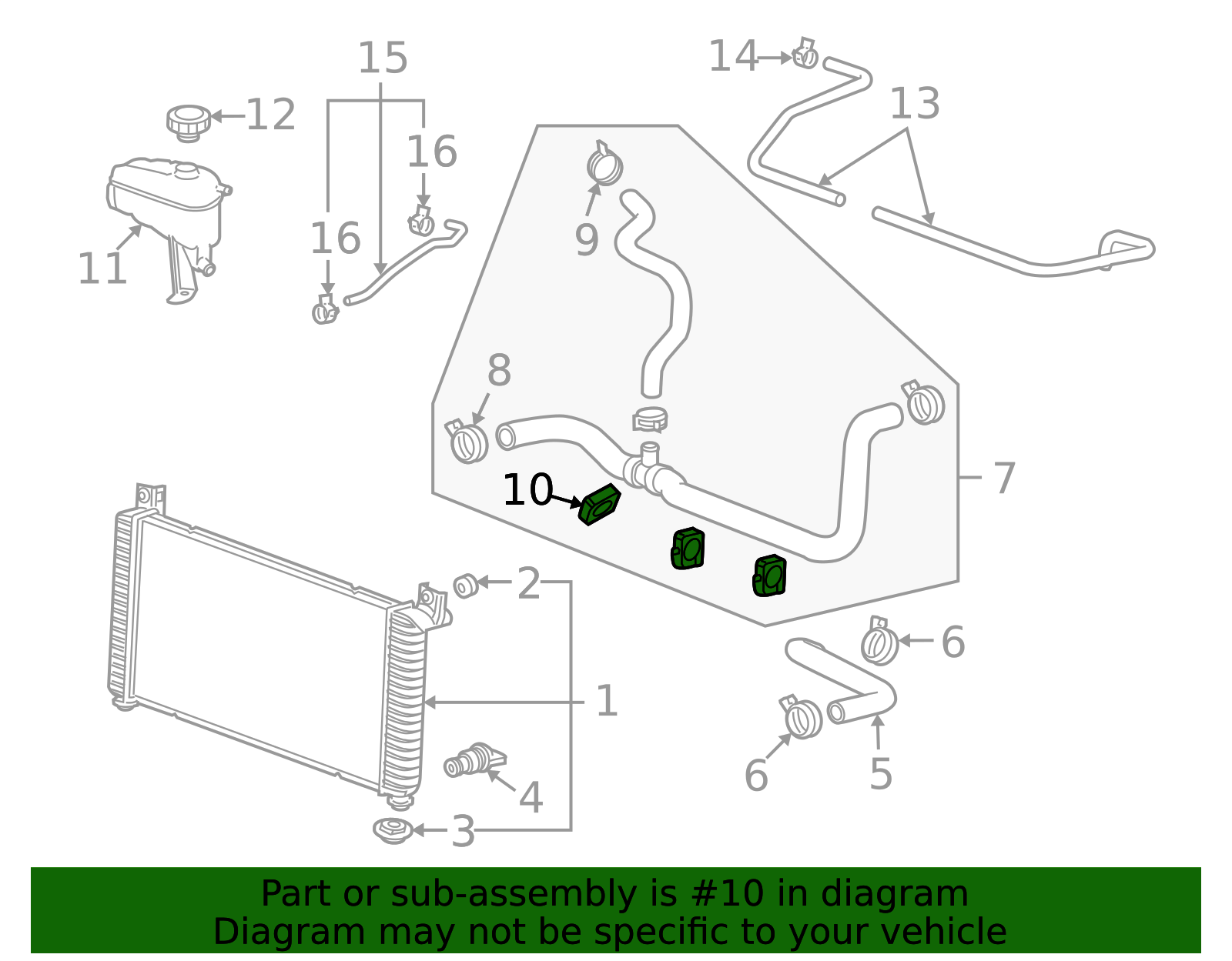 2014-2019 GM Radiator Outlet Hose Clip 23129954 GM | GMPartsDirect.com