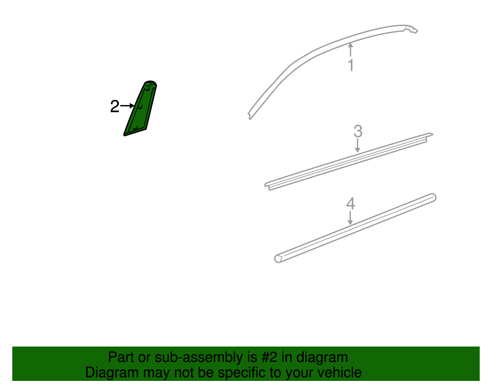 2012-2015 Scion iQ Window Molding 75756-74010 | Toyota Parts Center