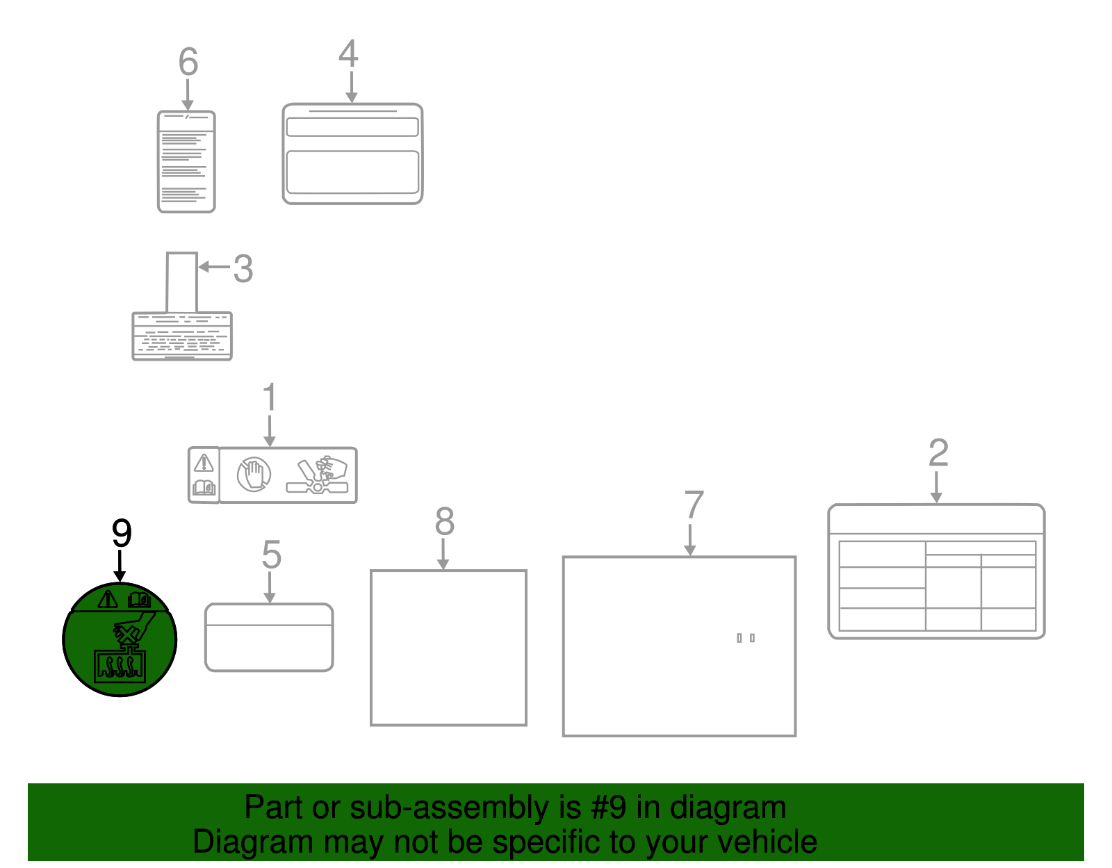 25328-B1000 - Caution Label 2017-2025 Kia | Kia.Parts Store