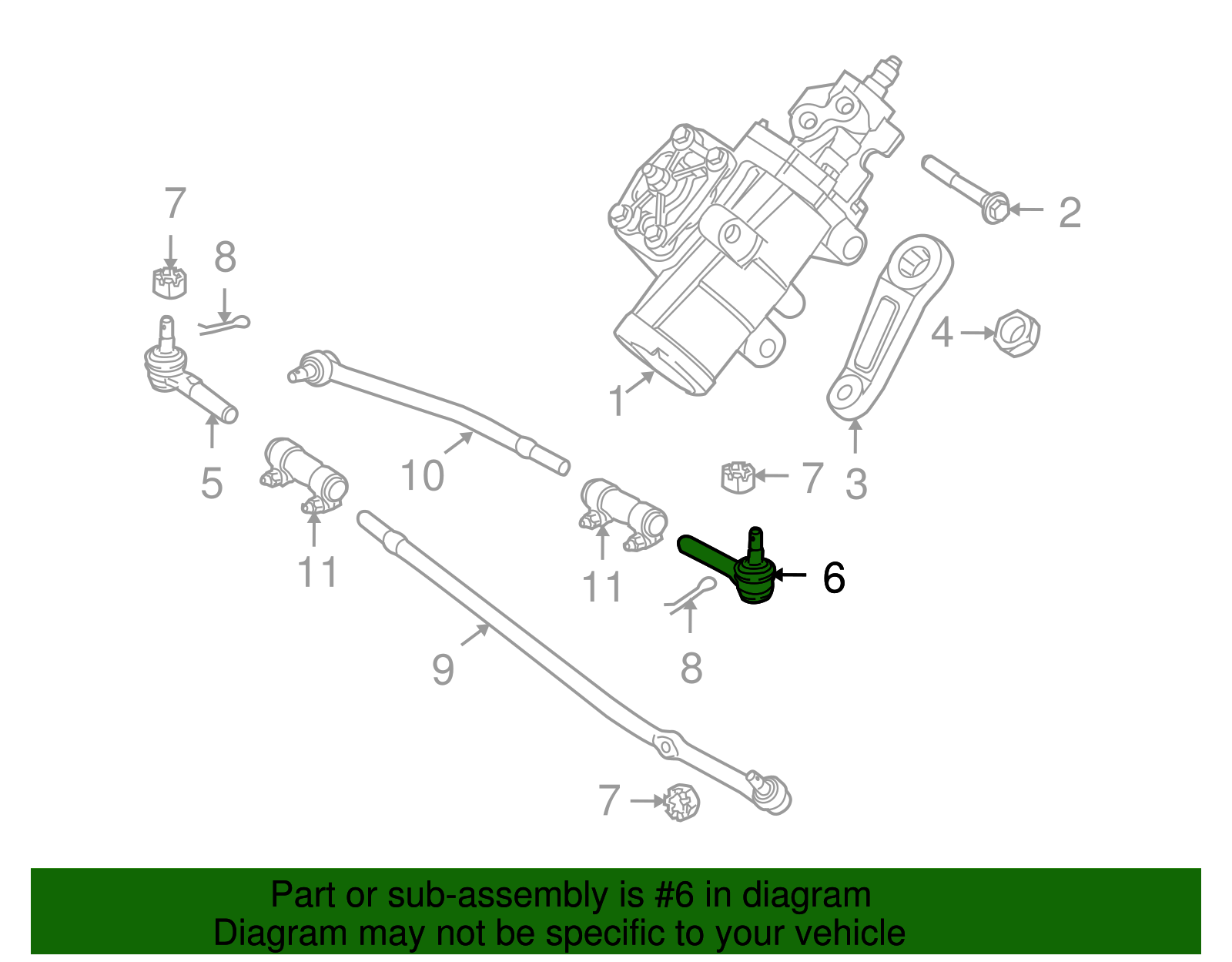 8C2Z-3A131-C - Outer Tie Rod - 2007-2025 Ford | Lasco Auto Parts