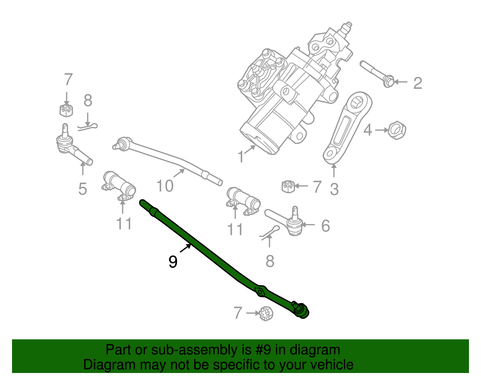 Genuine OEM Ford Part - Motorcraft™ Steering Drag Link MDOE-6 | Genuine ...