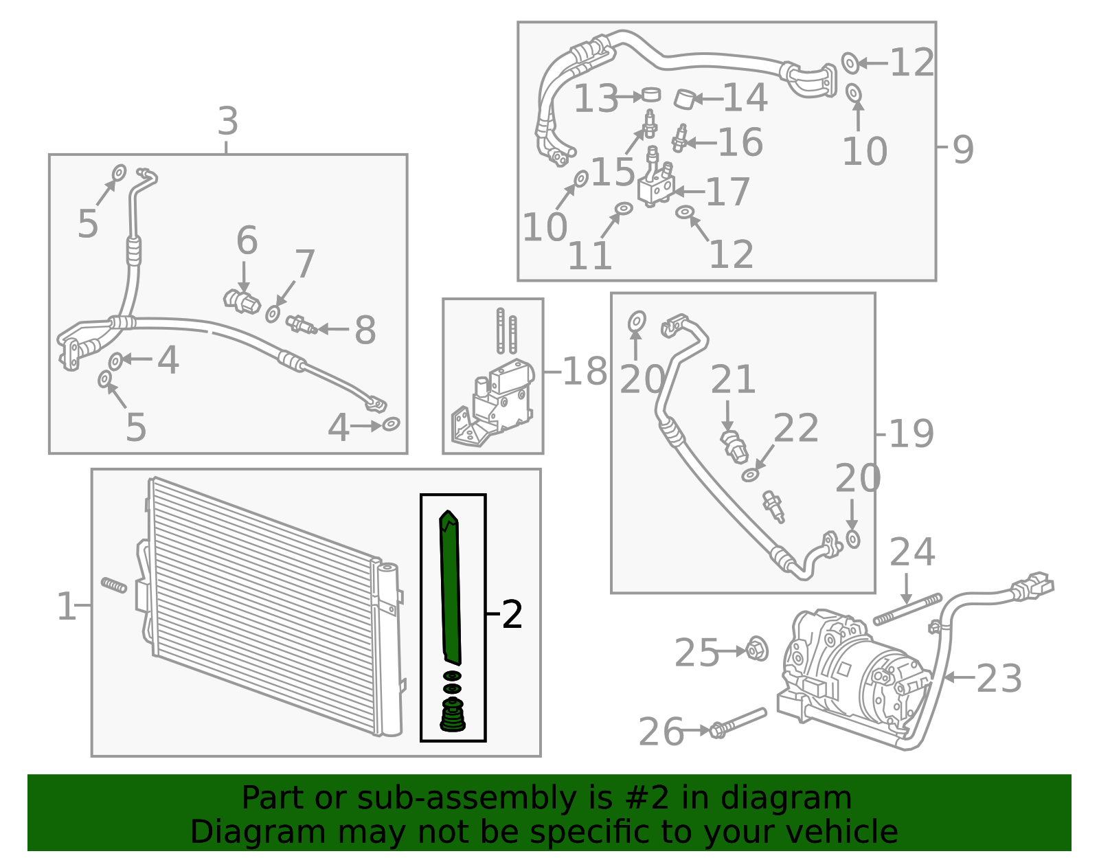 2017-2023 Chevrolet Air Conditioning Receiver and Dehydrator 42465914 ...