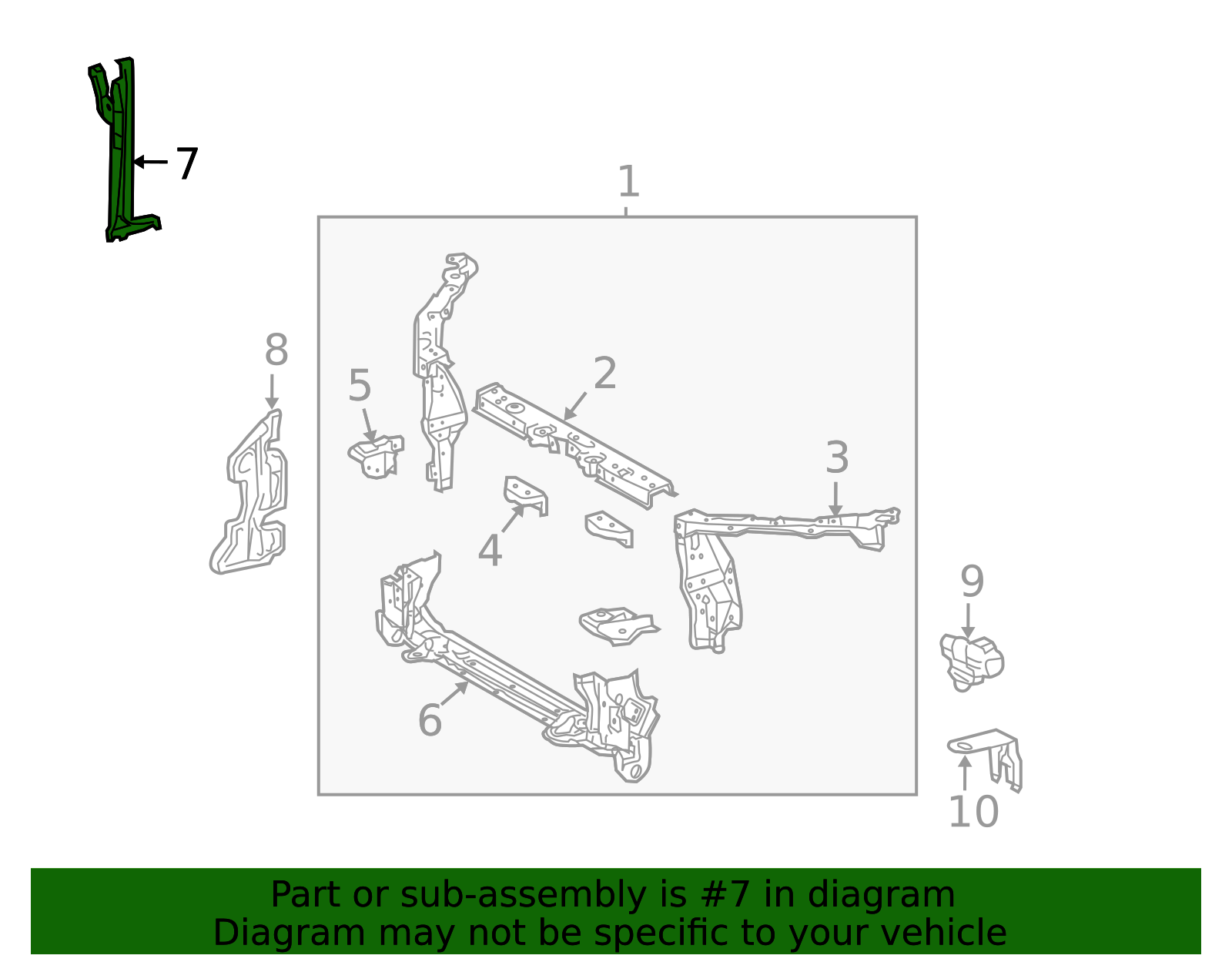 53208-02110 - High-Quality Hood Latch Support for 2009-2010 Toyota ...