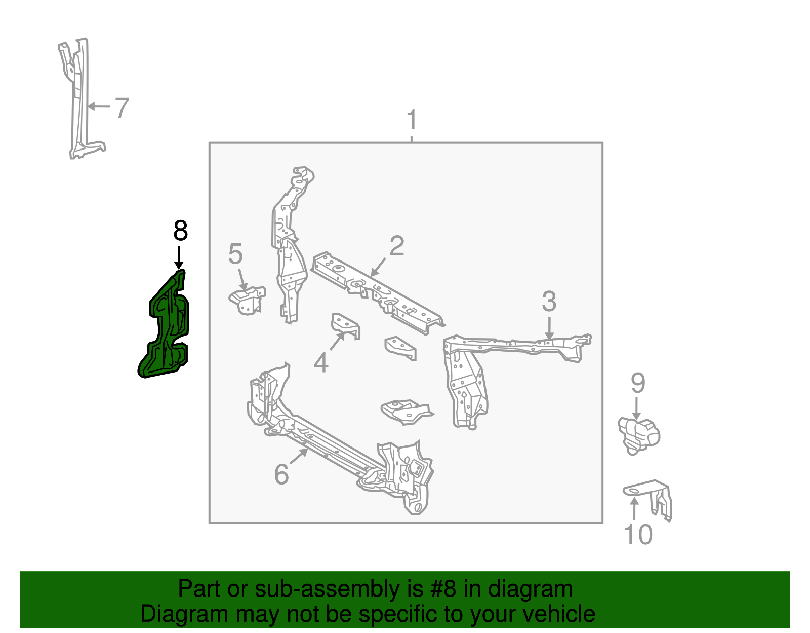 2009-2010 Toyota Air Deflector 53293-02060 | OEM Parts Online