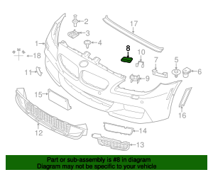 51118052712 - 2012-2019 BMW Lmp Washer Cover (51-11-8-052-712) | BMW of ...