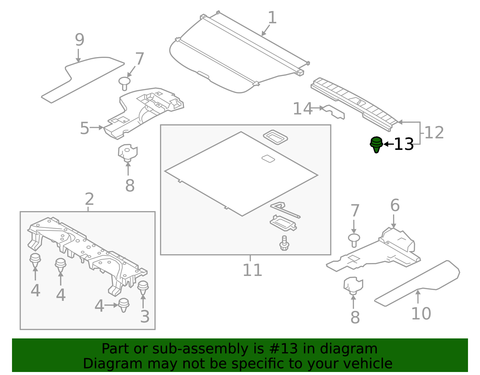 2003-2025 Subaru Door Trim Panel Clip 909130101 | Subaru Parts Store
