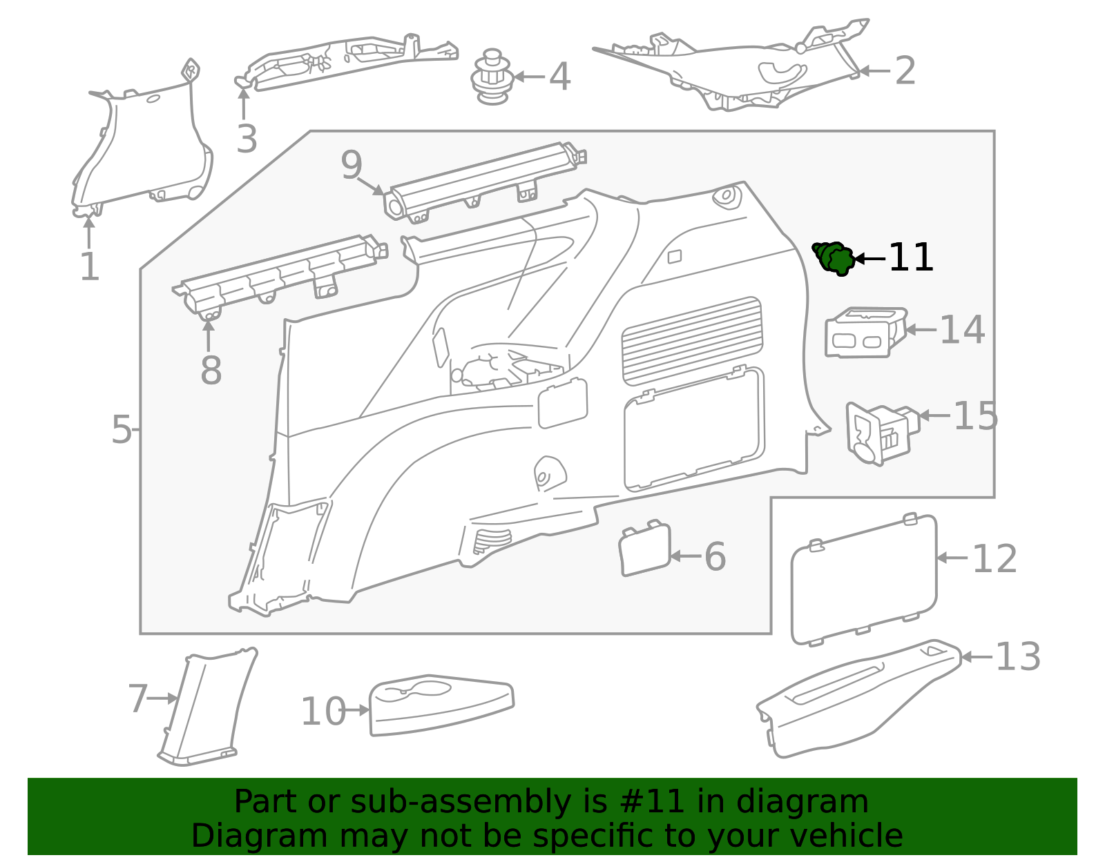 2021-2025 Toyota 2021-2024 Toyota - Hook 64267-0C010-C1 | Sparks Parts