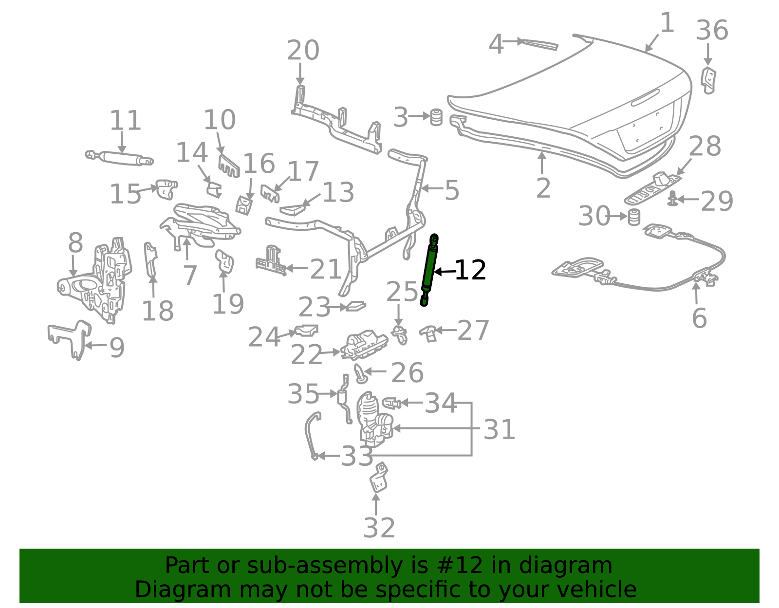 230-750-00-36 - High-Quality Trunk Lid Lift Support for 2003-2006 ...