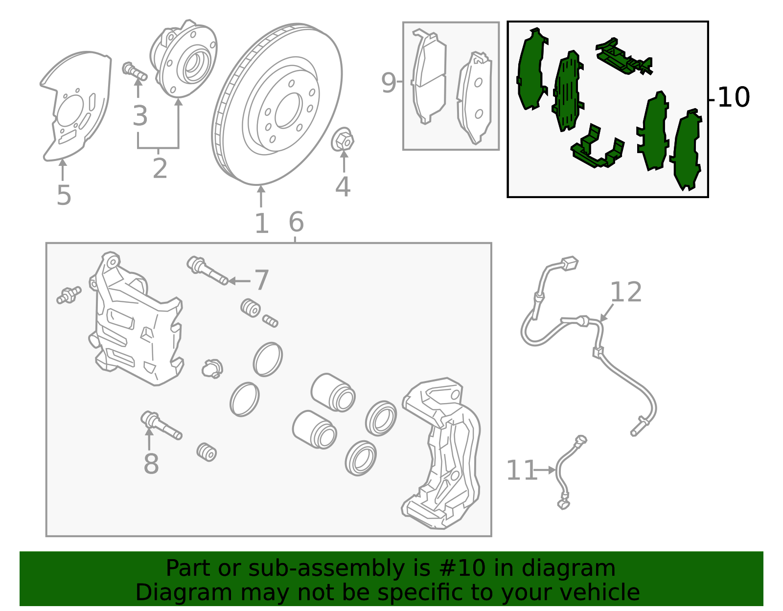 Disc Brake Anti-Rattle Clip Set D1080-6TA0B | Bill Kay Nissan Parts