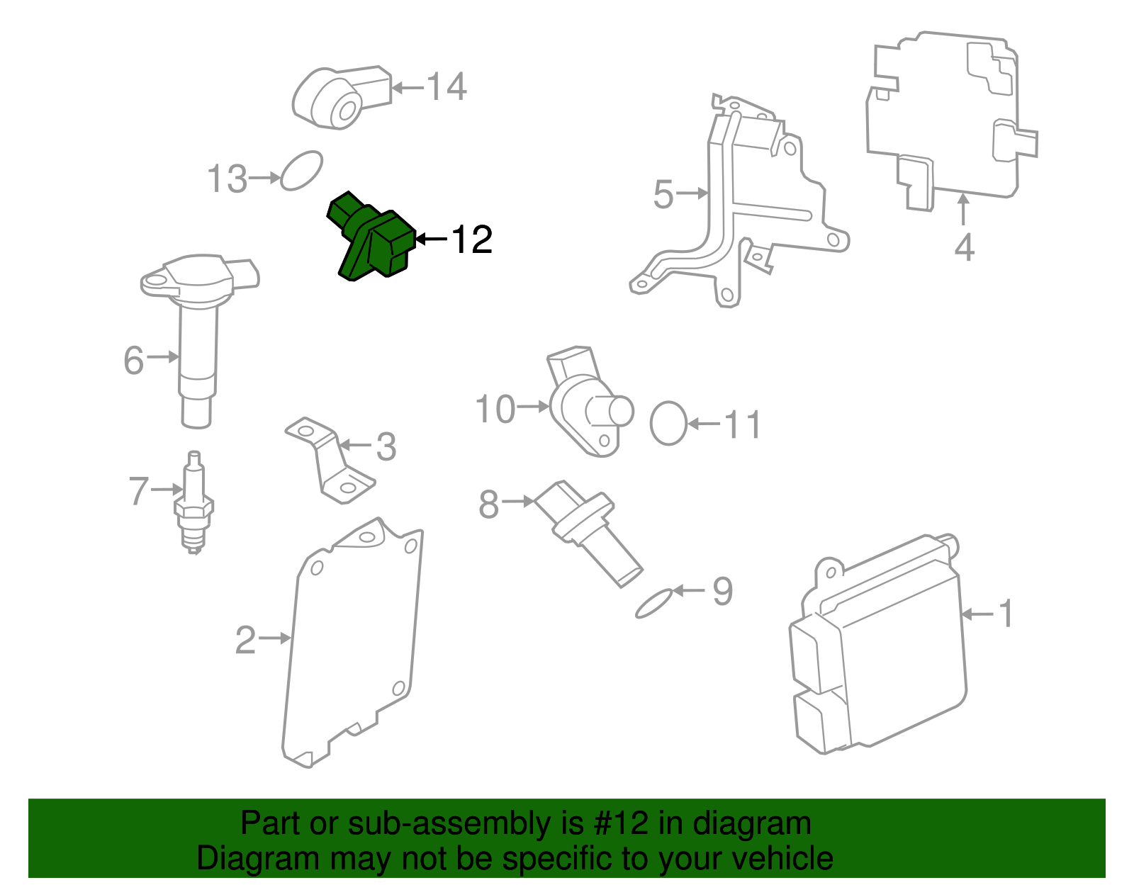 2014-2020 Mitsubishi Outlander Sensor 1865A211 | MitsubishiParts.com