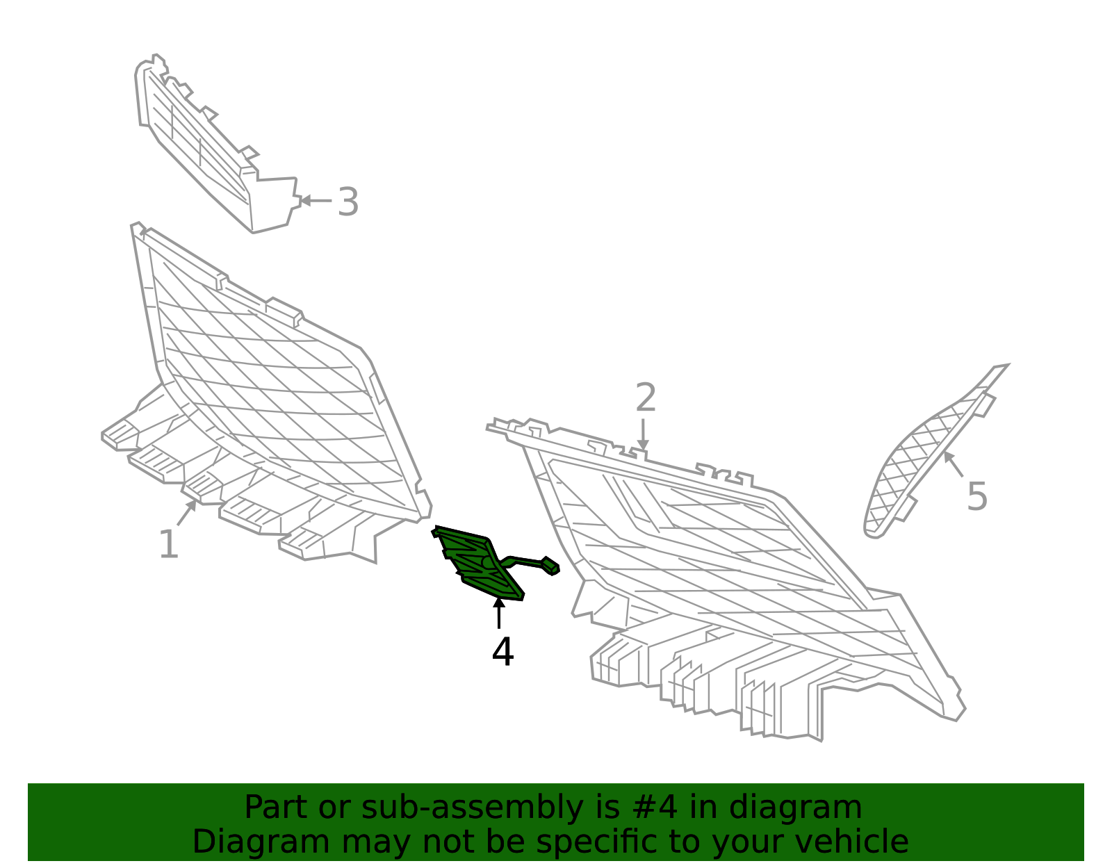 52127-WAA01 - Outer Grille Cover Longo Toyota Parts