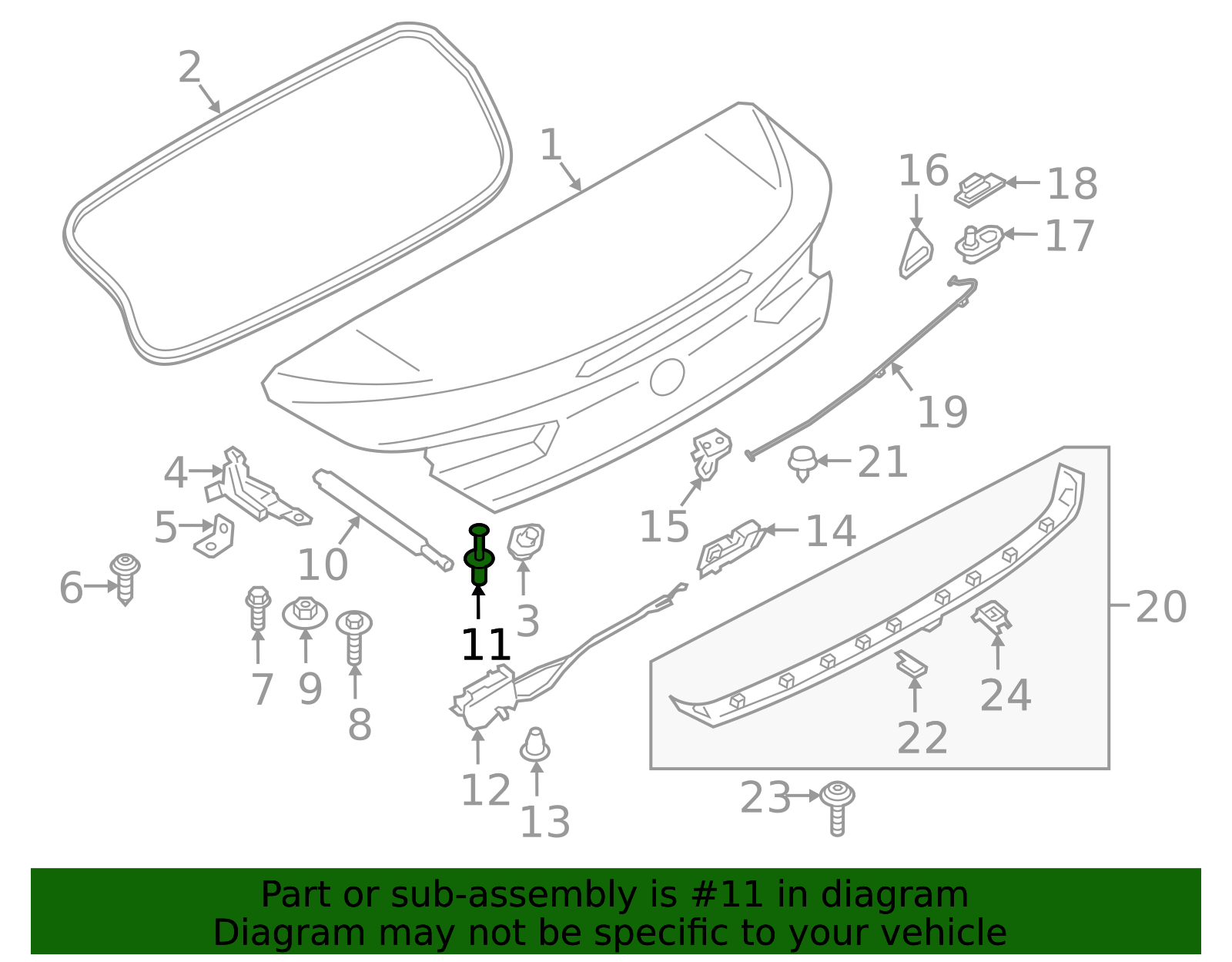 41007189292 - 2009-2025 BMW Lift Cylinder Ball Stud (41-00-7-189-292 ...