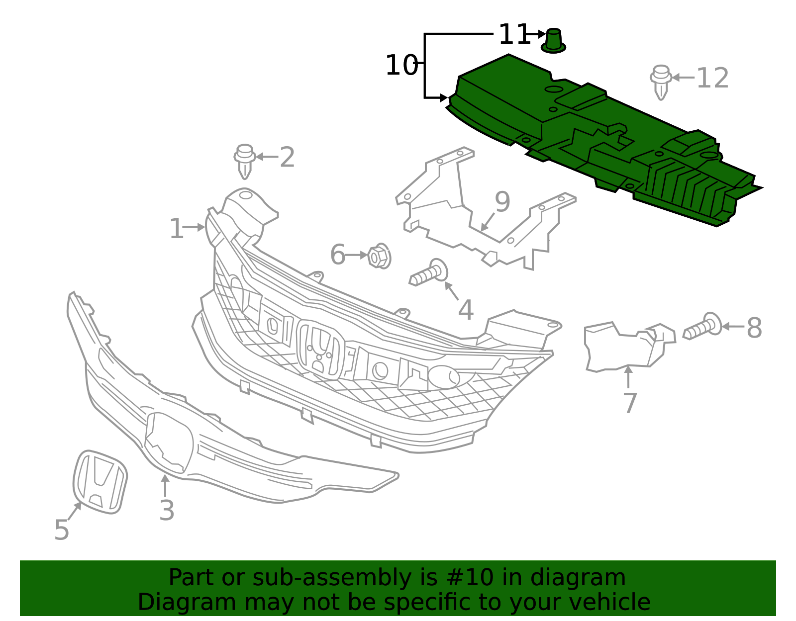 71106-T2A-A00 - Duct Front Bumper Air (Upper) - 2013-2017 Honda Accord ...