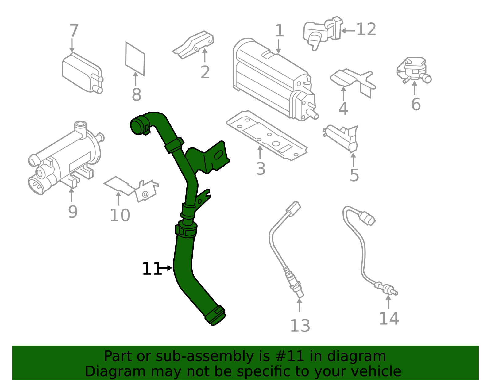 2011-2015 Hyundai Sonata Evaporative Emissions System Lines 28921-2G800 ...