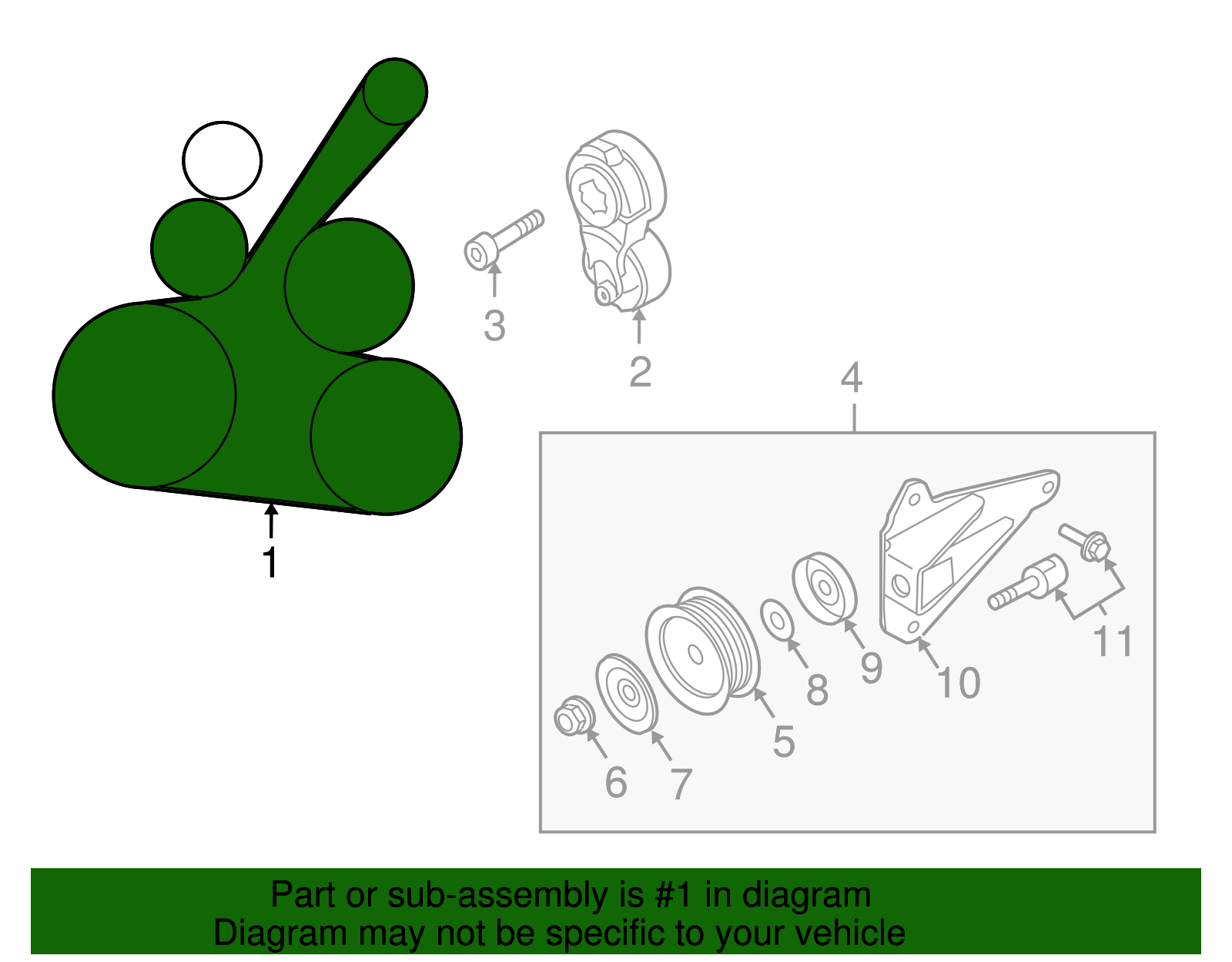 2009-2014 Nissan Cube Serpentine Belt 11720-ED80C | Nissan Parts Central
