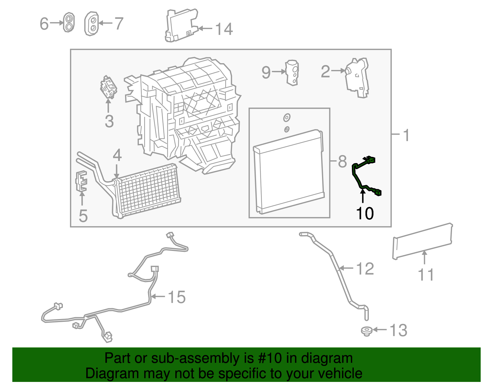 Genuine Toyota A/C Evaporator Temperature Sensor part# 88620-0E050 for ...