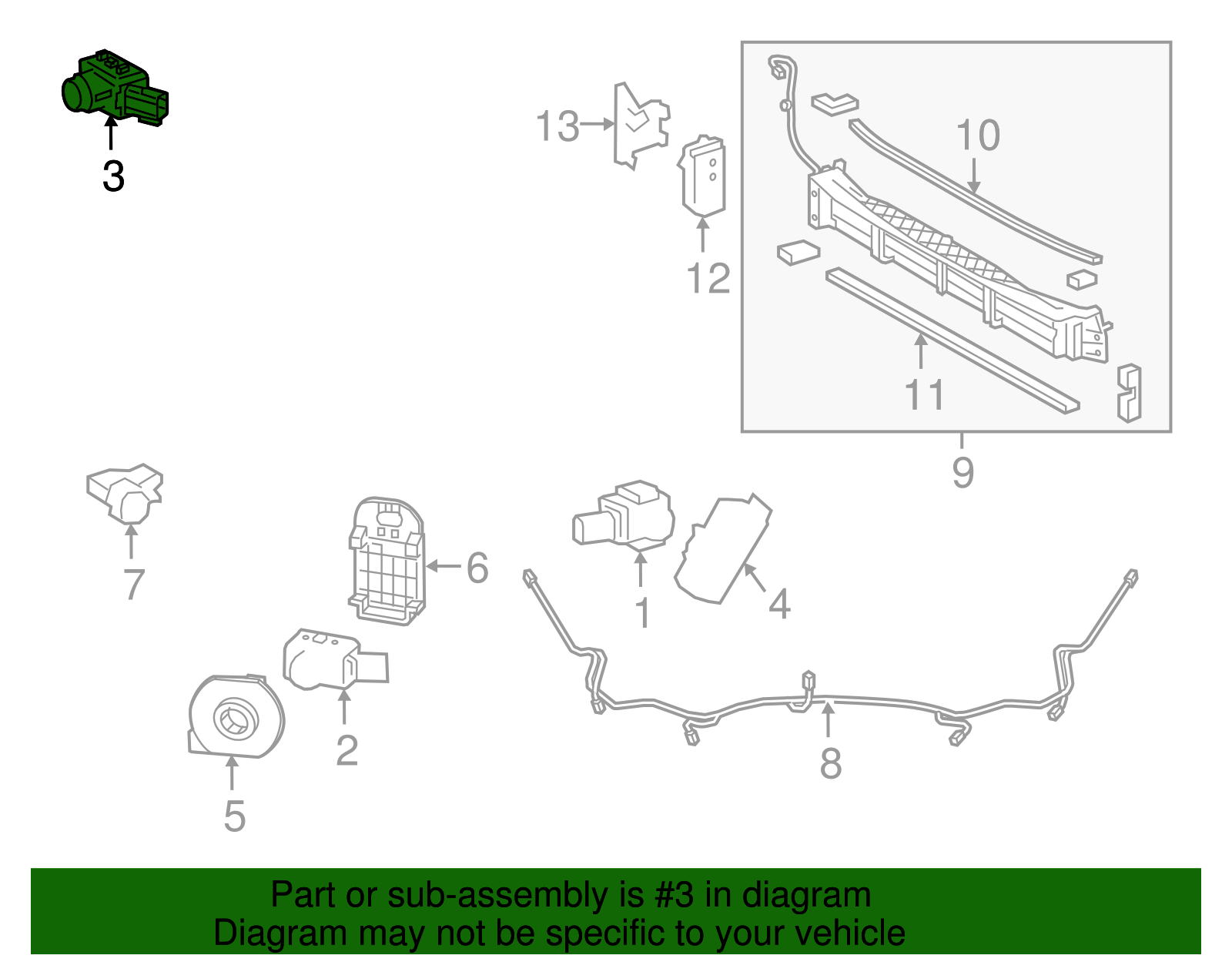 89341-48040-C3 - Park Sensor - 2016-2022 Toyota | OEM Genuine Toyota Parts