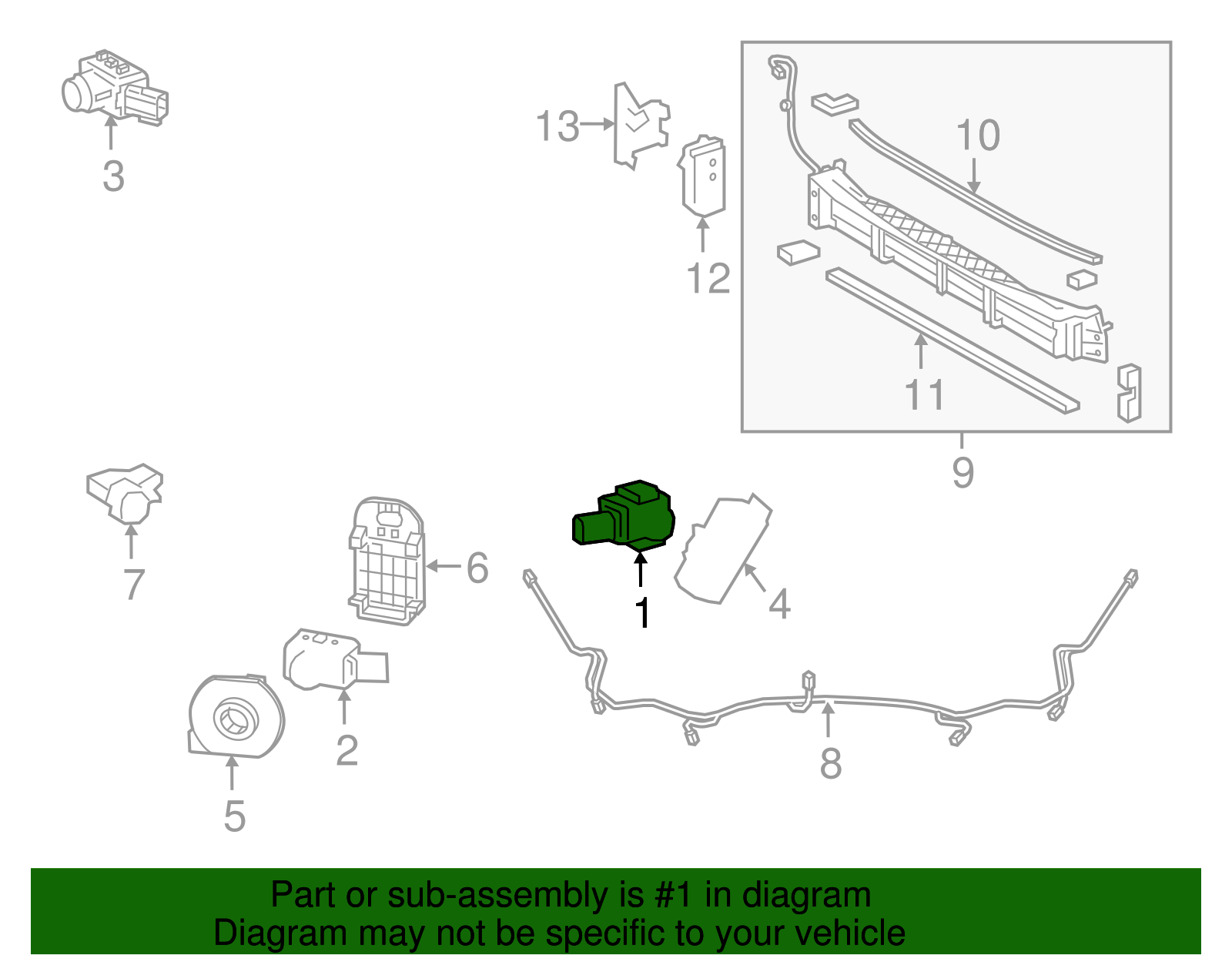 2016-2022 Toyota Park Sensor 89341-58070-H0 | Toyota Parts Center