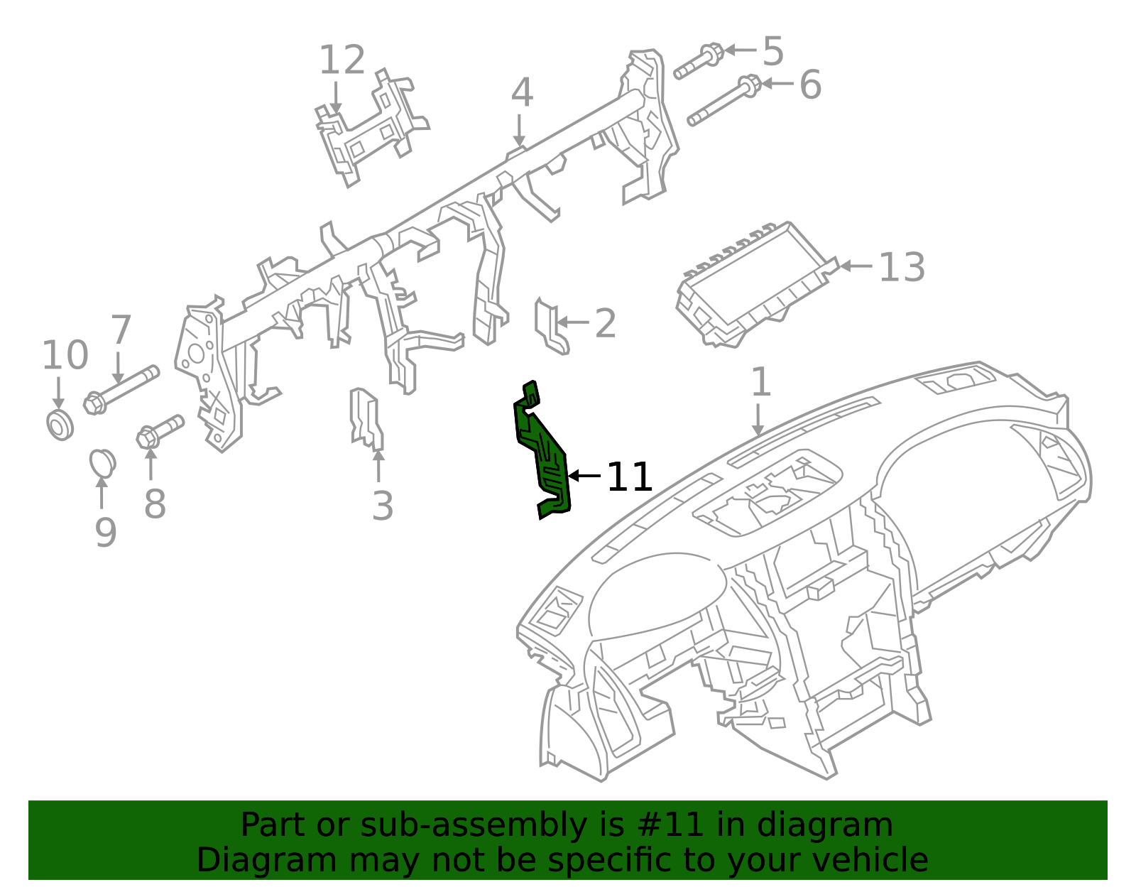 28038-6JF0A - High-Quality Radio Bracket for 2020-2021 INFINITI QX80 ...