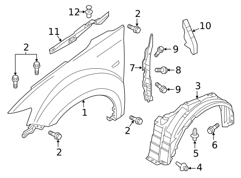 Fender & Components for 2018 Mitsubishi Outlander | Mitsubishi Parts Canada