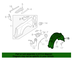8F0-810-172-D - High-Quality Quarter Panel Splash Shield for 2010-2017 ...