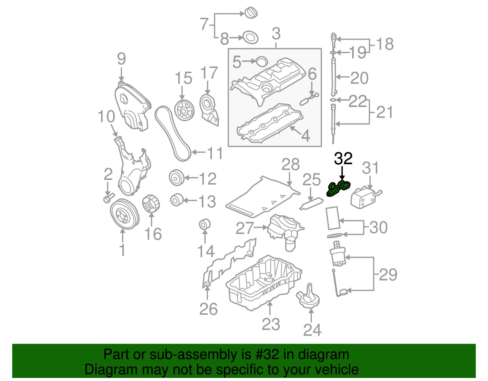 2006-2013 Volkswagen Oil Cooler Gasket 06D-117-070 | vwpartscenter