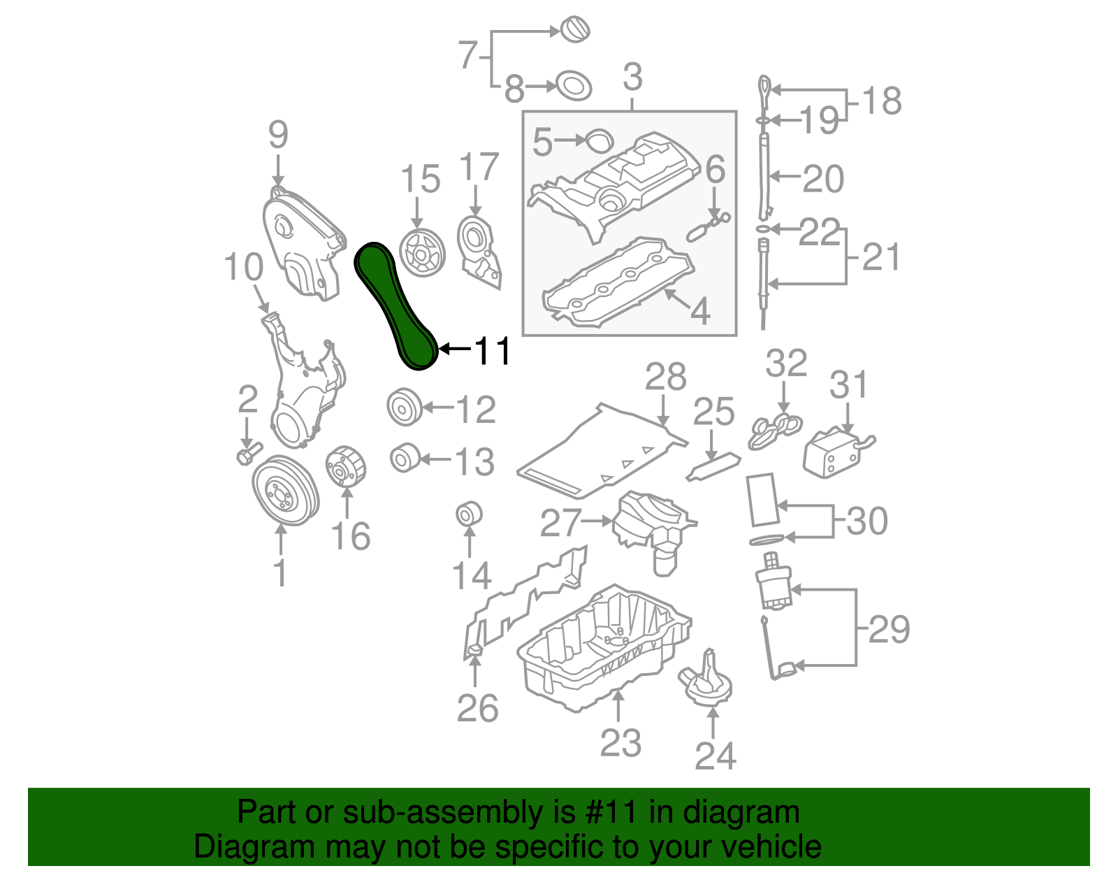 2006-2013 Volkswagen Timing Belt 06D-109-119-B | vwpartscenter